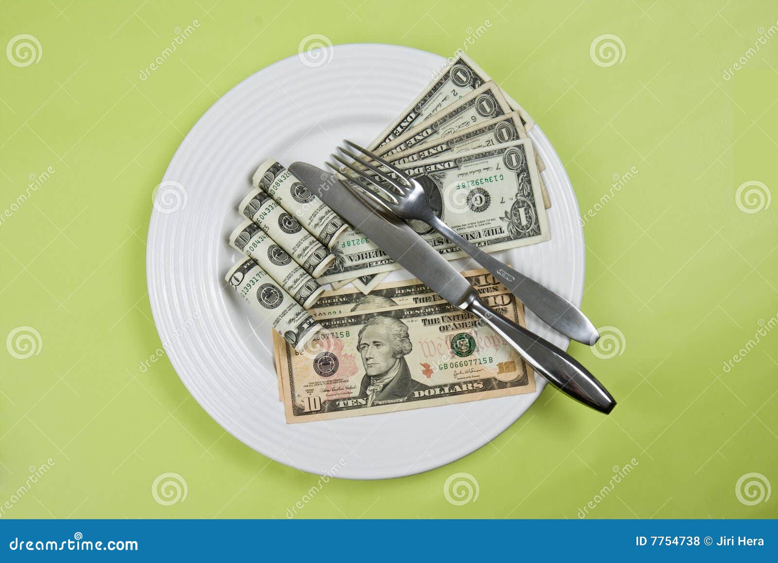 Money on plate stock photo. Image of bank, payment, business - 7754738