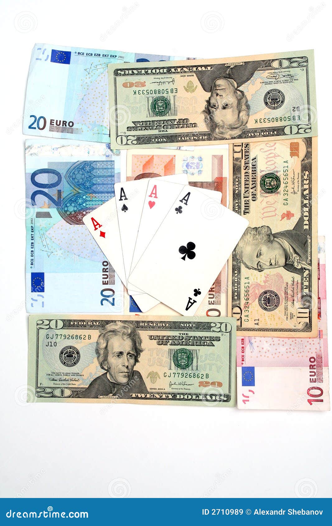 Money playing cards stock image. Image of money, gamblers - 2710989