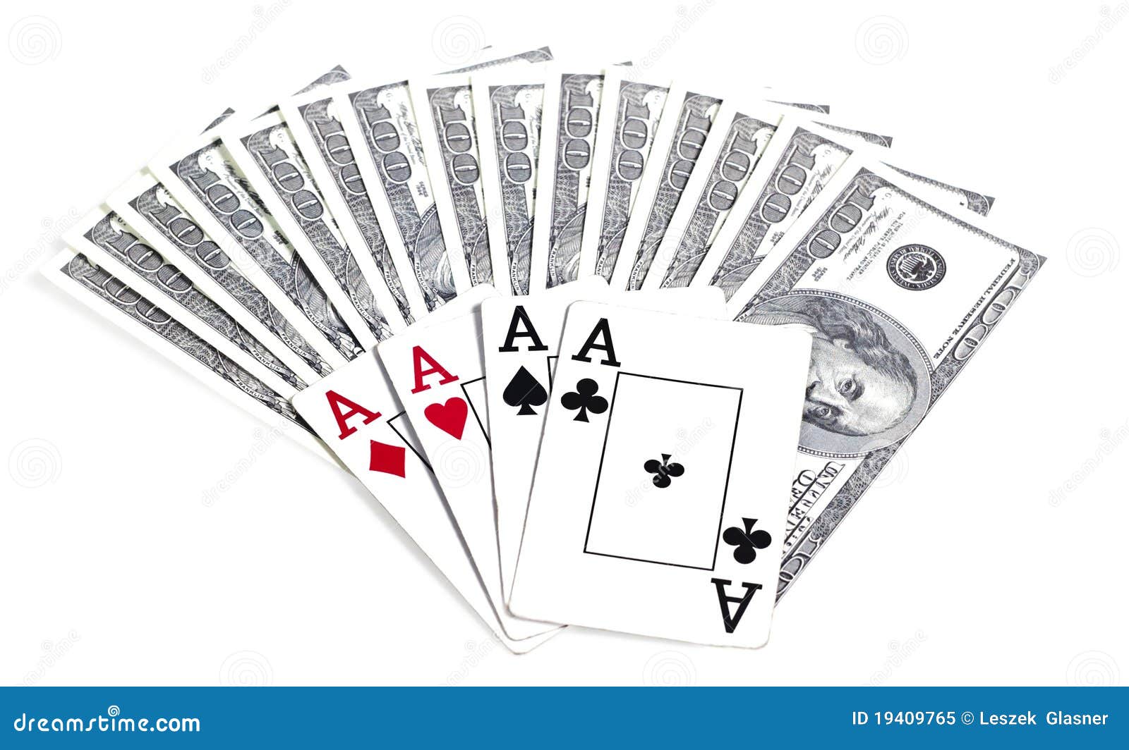 Money and Playing Cards, Gambling Stock Image - Image of aces, poker ...