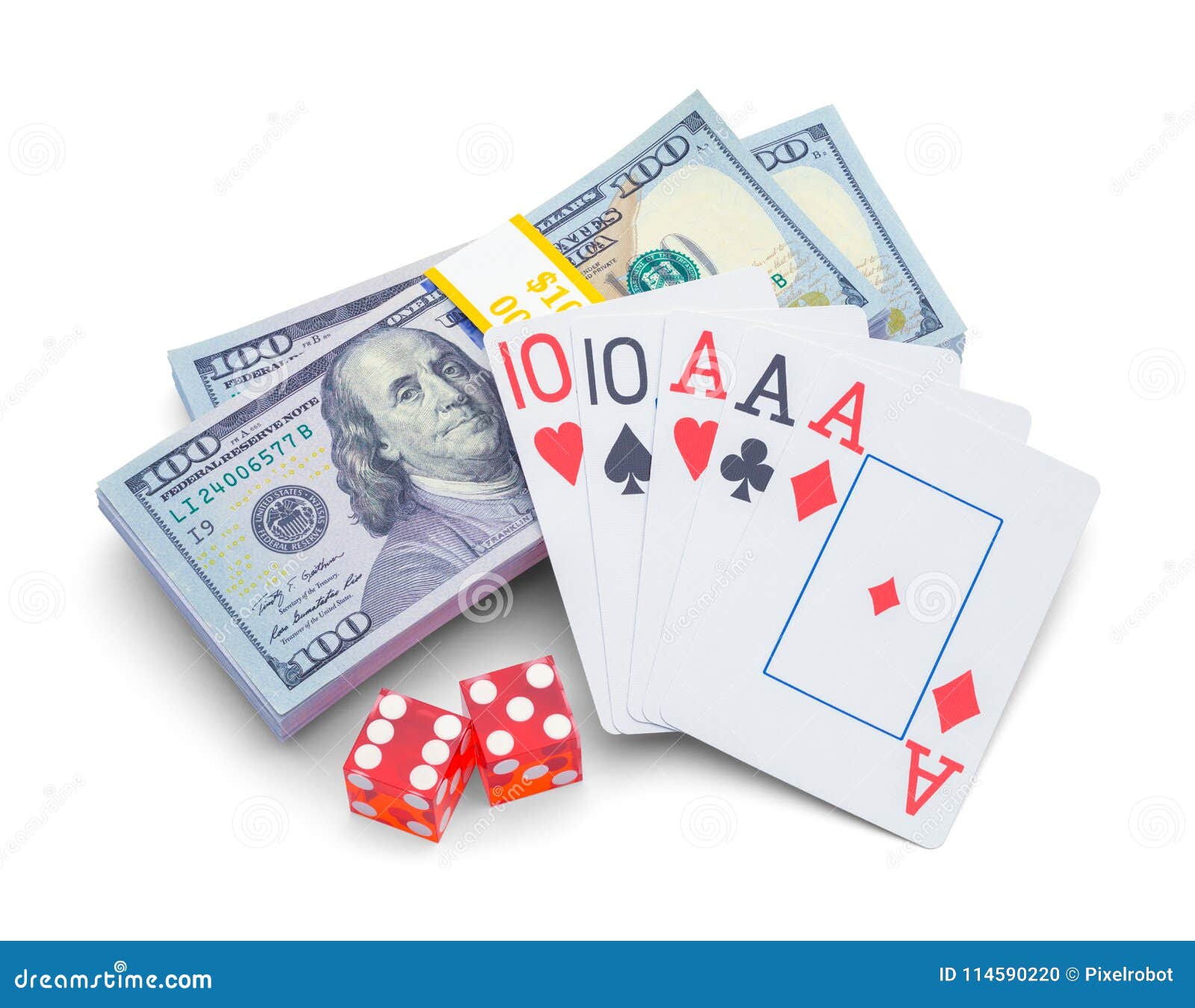 Money and Playing Cards stock photo. Image of king, gambling - 114590220