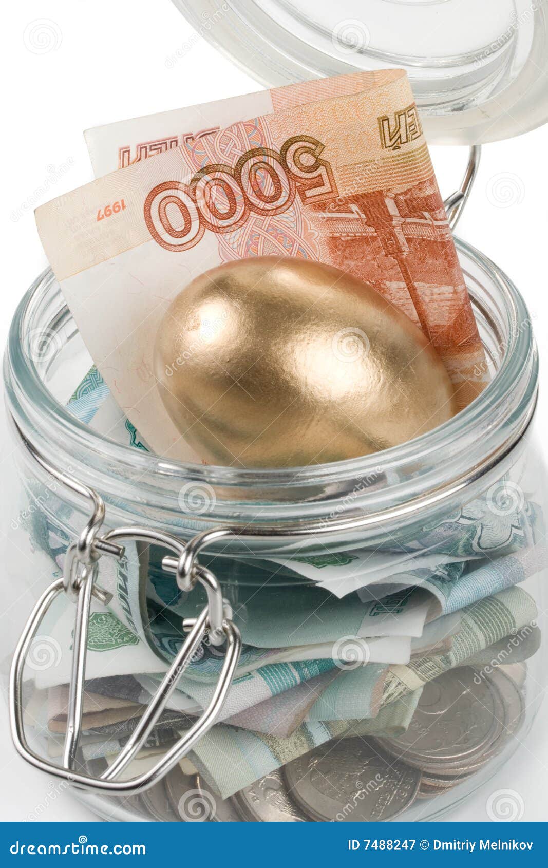 Money in a pot. stock image. Image of rouble, piggy, economy - 7488247