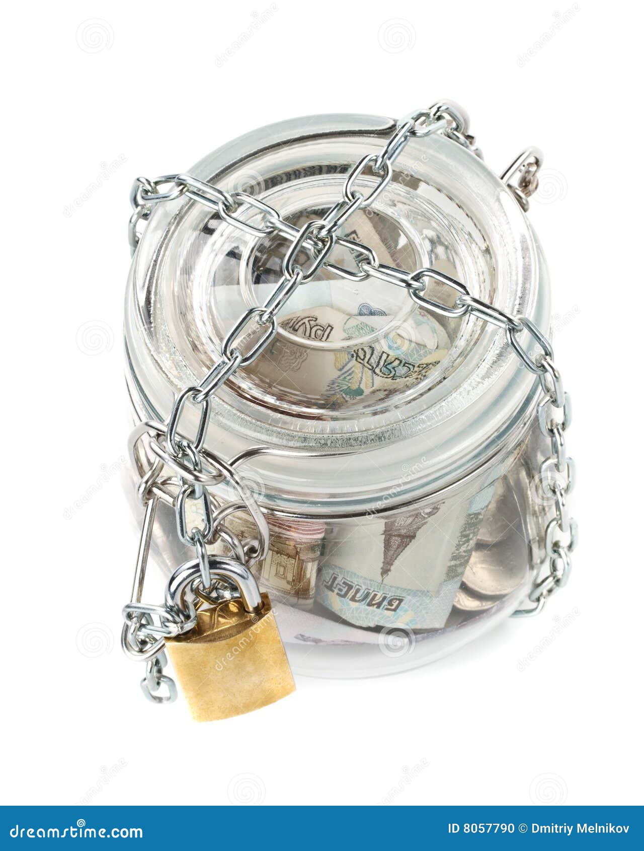 Money in a pot. stock photo. Image of invest, glass, coin - 8057790