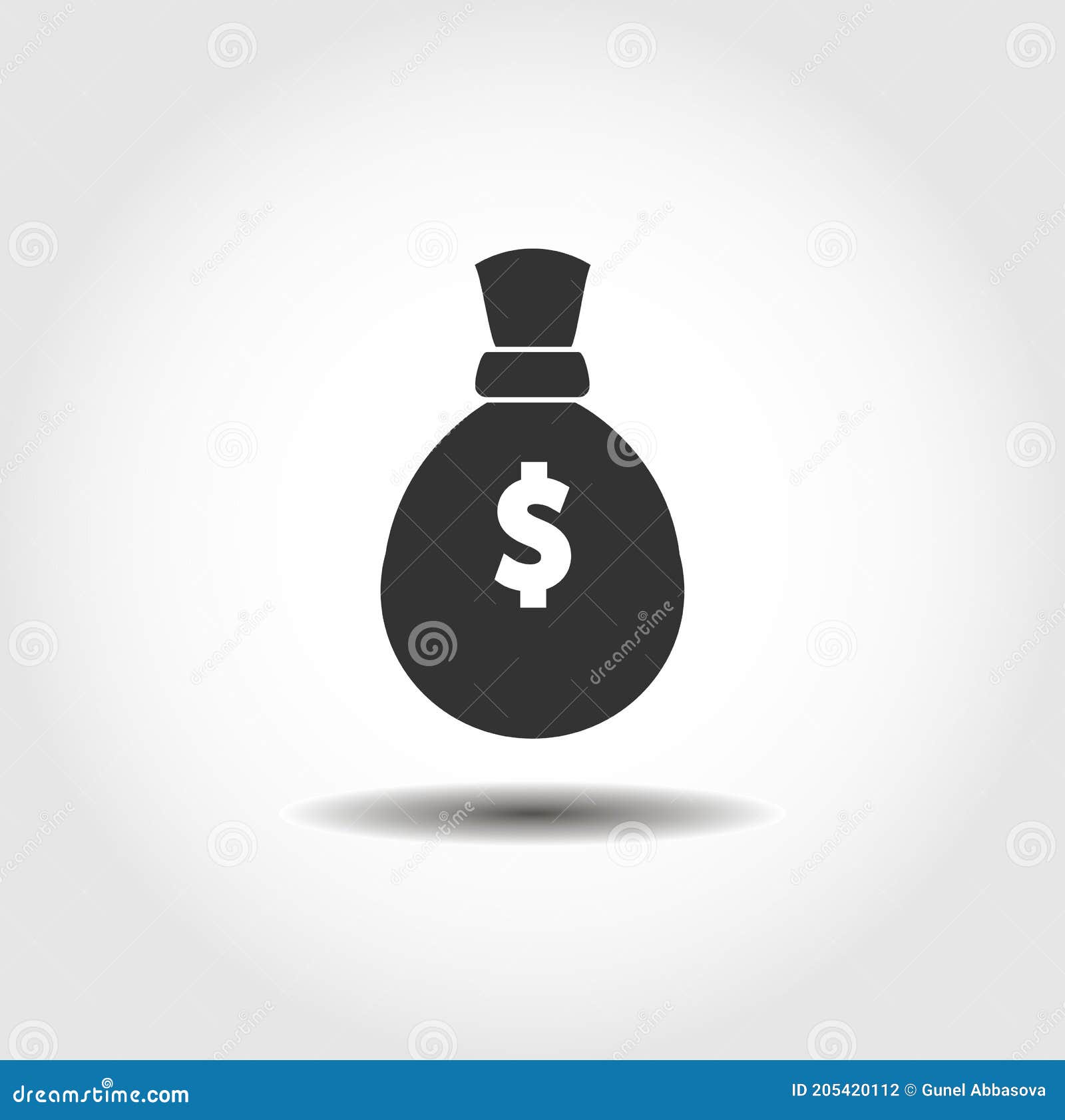 Money Pouch Isolated Icon. Money Bag Business Design Element Stock ...