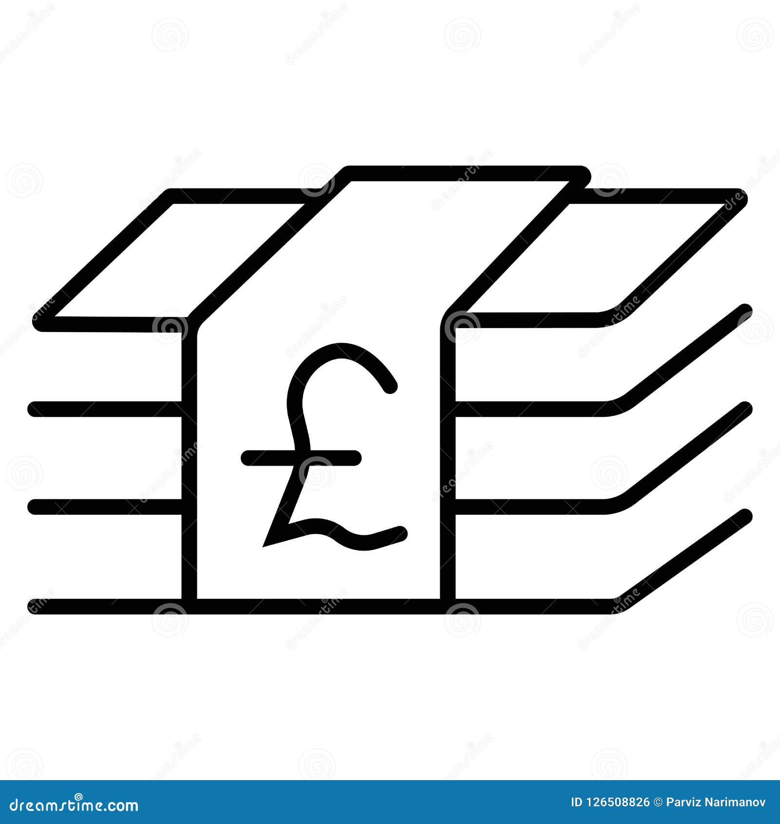 Money pound icon stock vector. Illustration of currency - 126508826