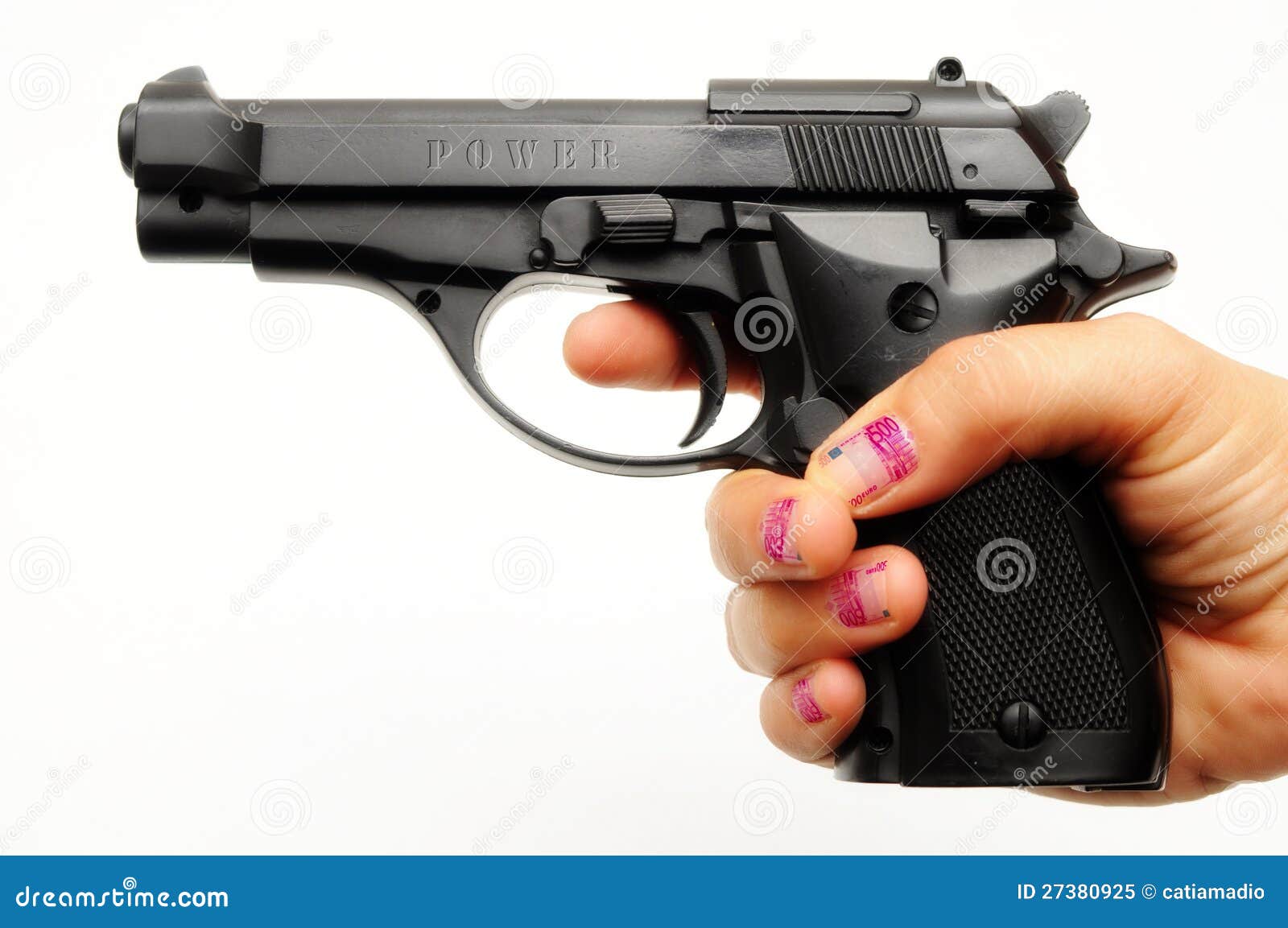 Danger gun stock image. Image of hold, holding, money - 27380925