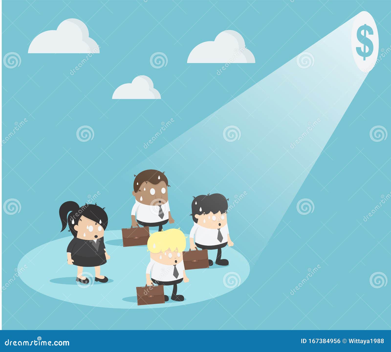 Money Power Illusion Concept Stock Vector - Illustration of strategy ...