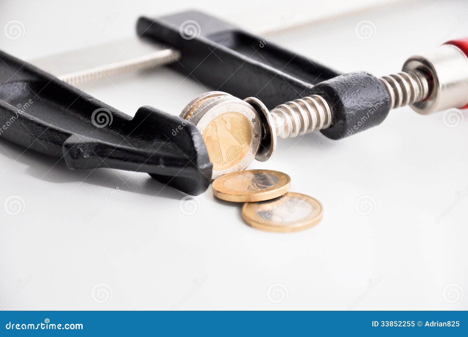 Money pressure crisis stock image. Image of debt, coins - 33852255