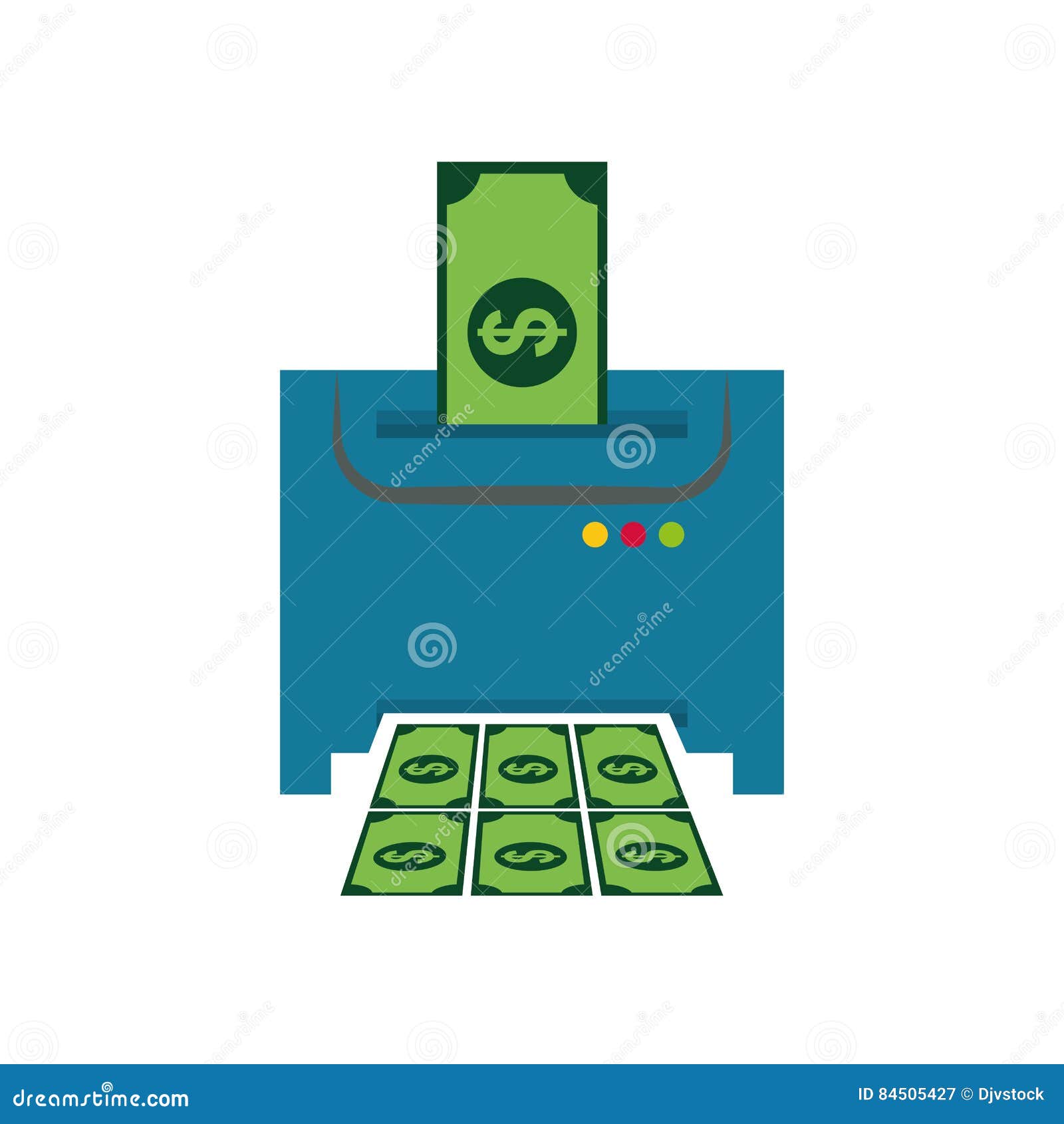 Money printing machine stock illustration. Illustration of economy ...