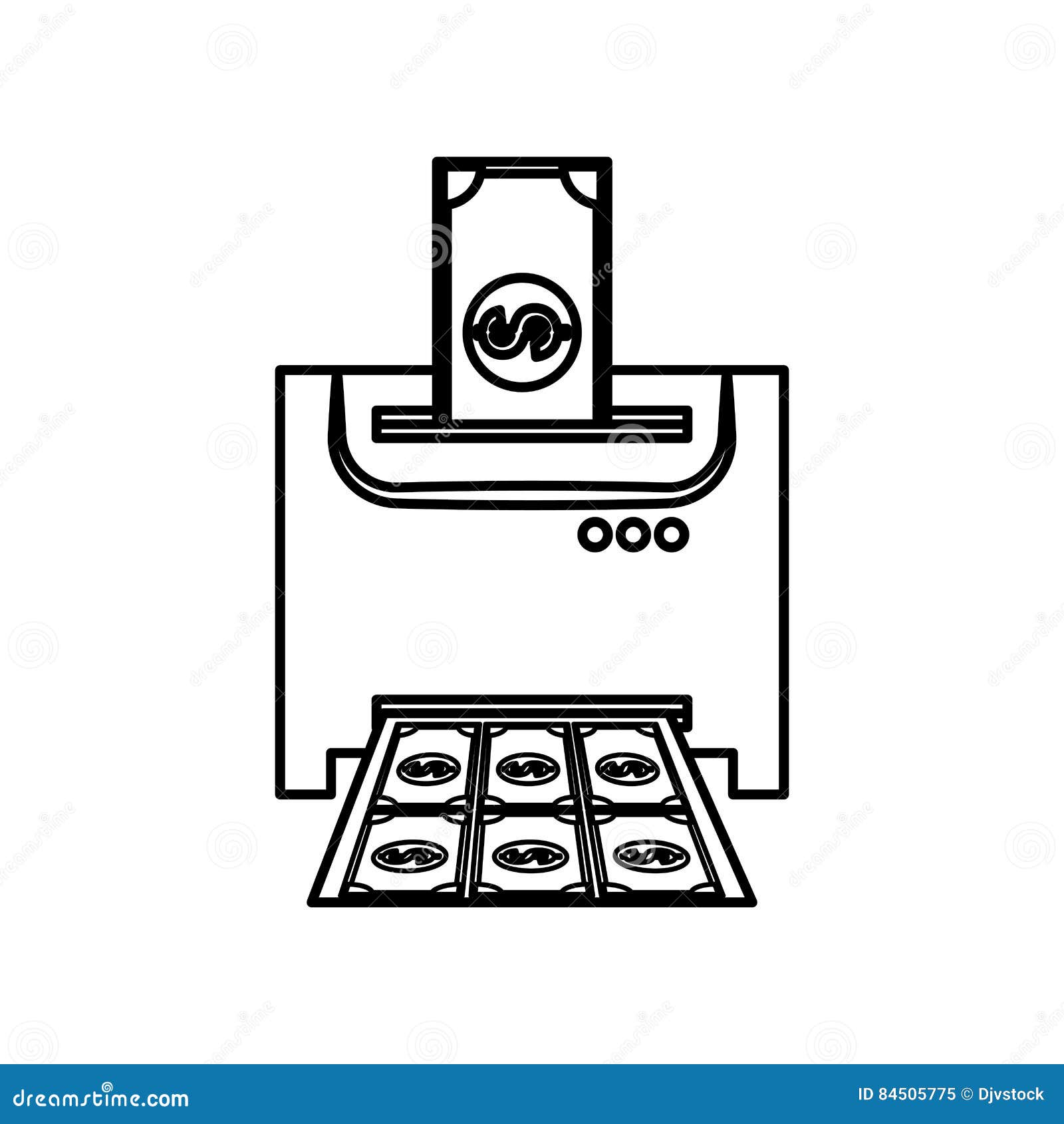 Money printing machine stock illustration. Illustration of business ...