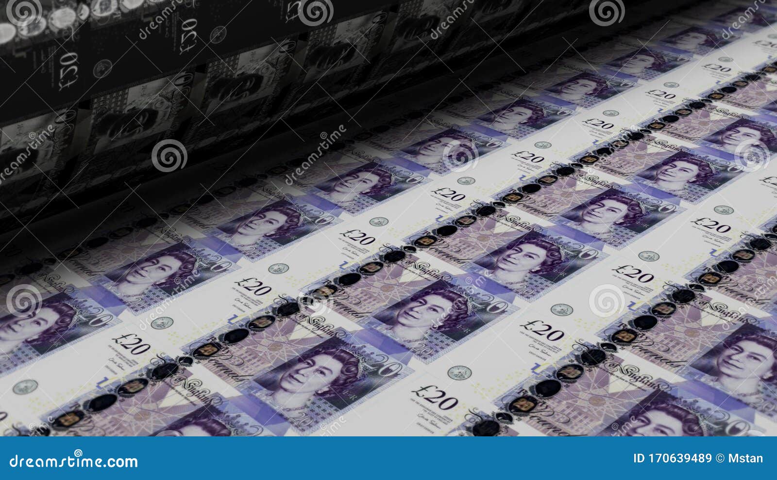Money Printing Process Concept Illustration Stock Illustration ...