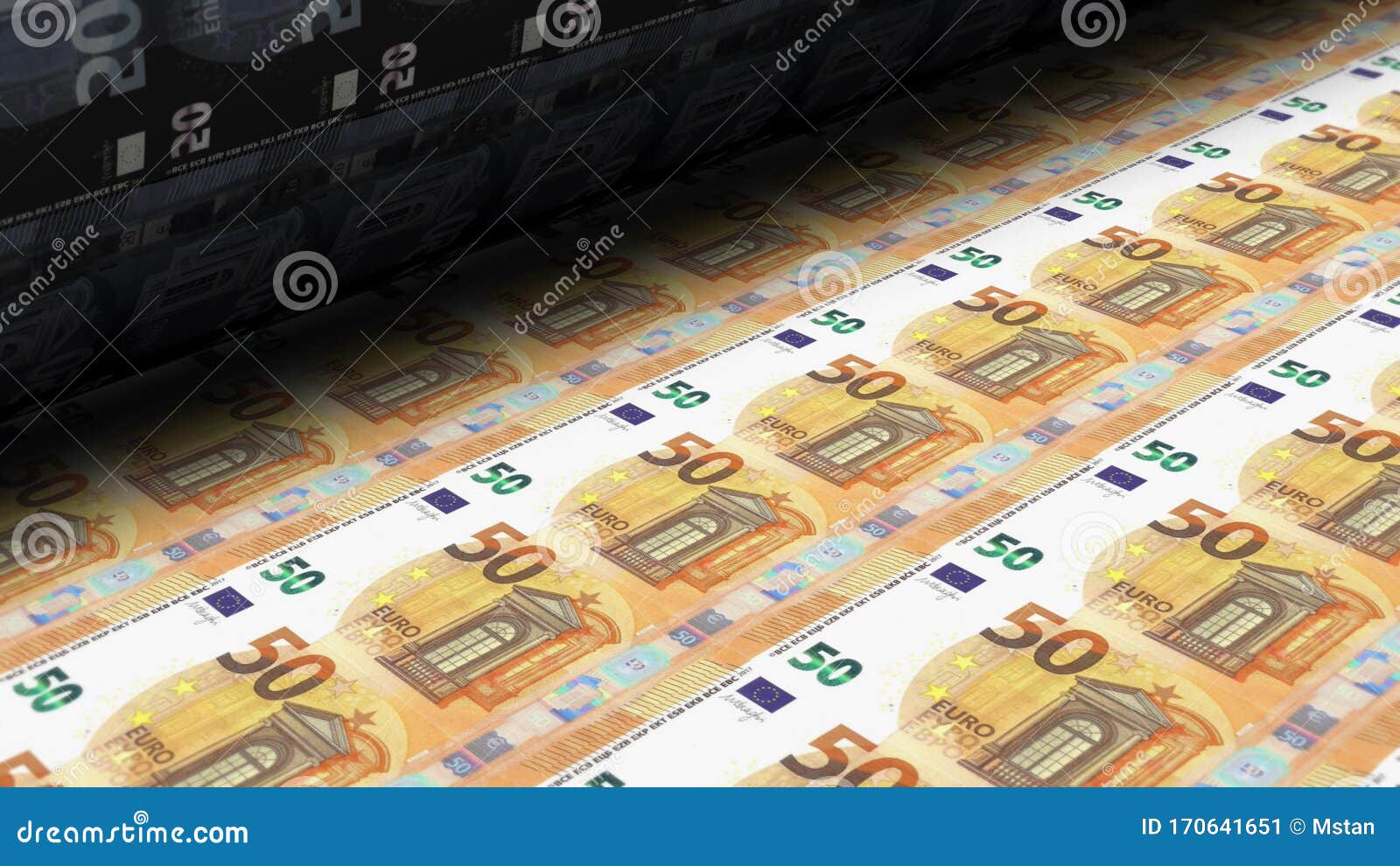 Money Printing Process Concept Illustration Stock Illustration ...