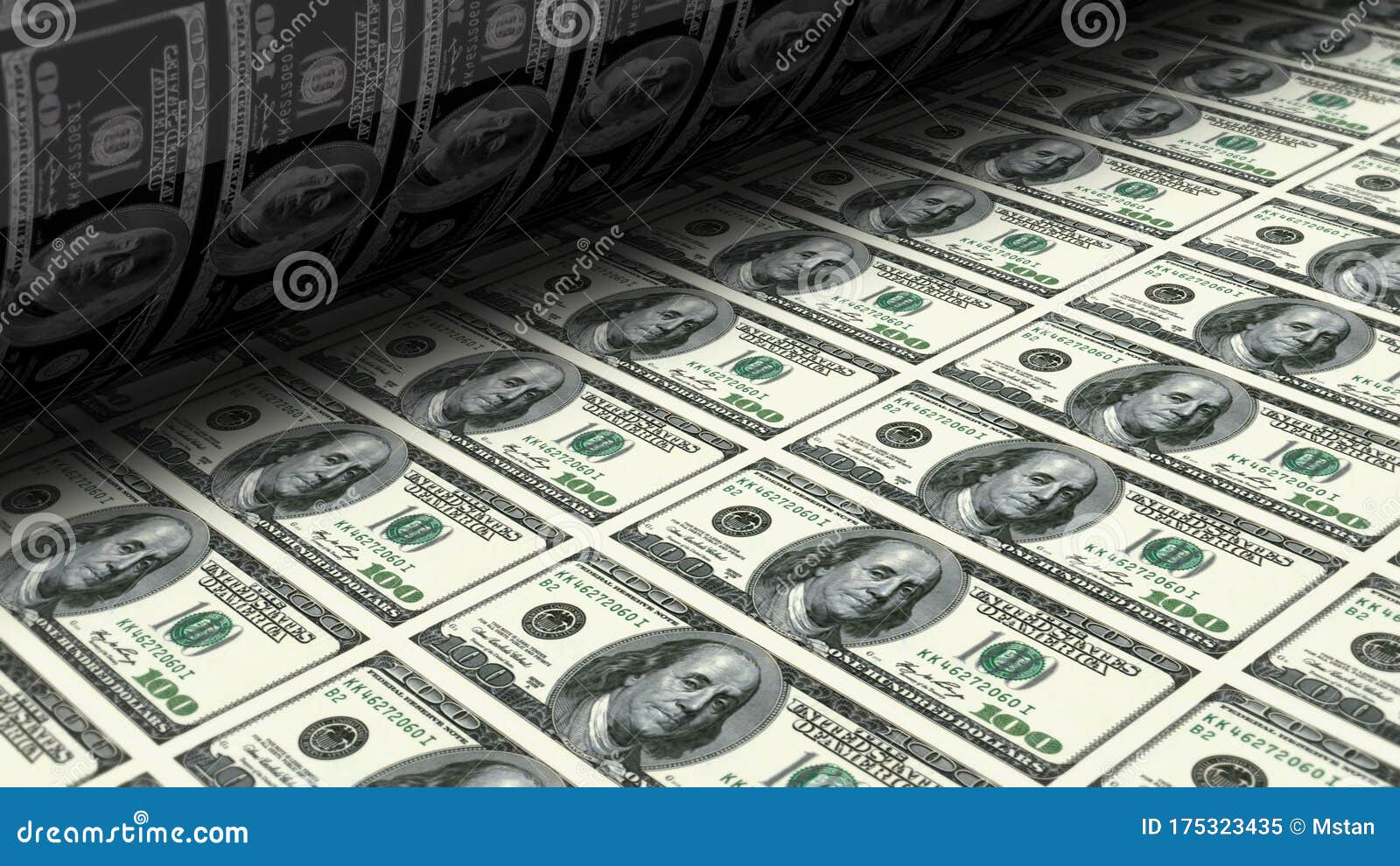 Money Printing Process Concept Illustration Stock Illustration ...