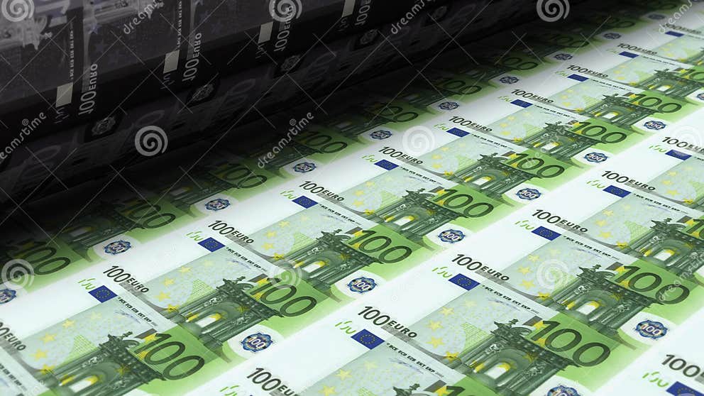 Money Printing Process Concept Illustration Stock Illustration ...