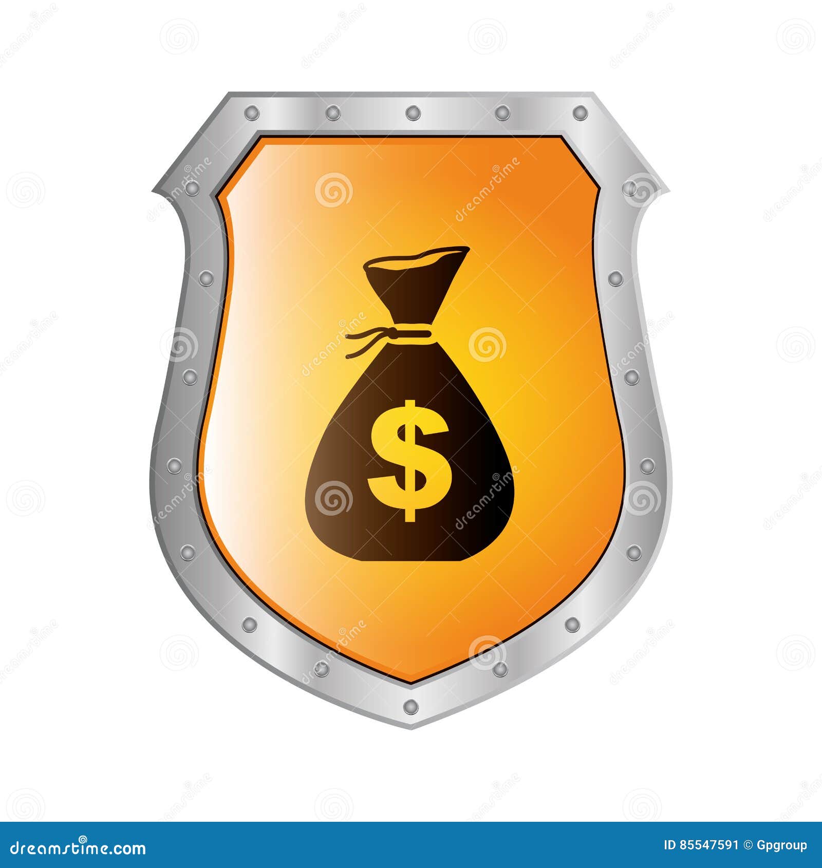 Money protection concept stock illustration. Illustration of badge ...