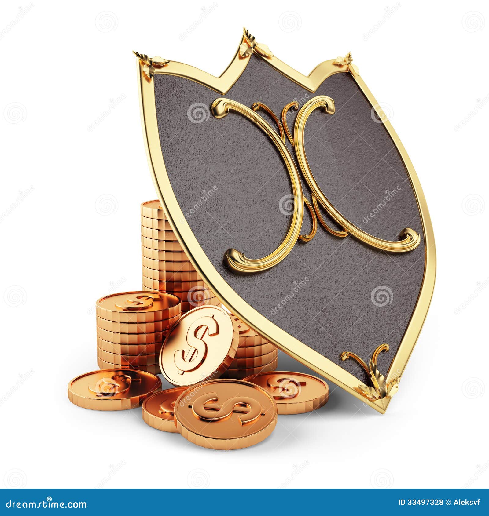 Money protection concept stock illustration. Illustration of copper ...