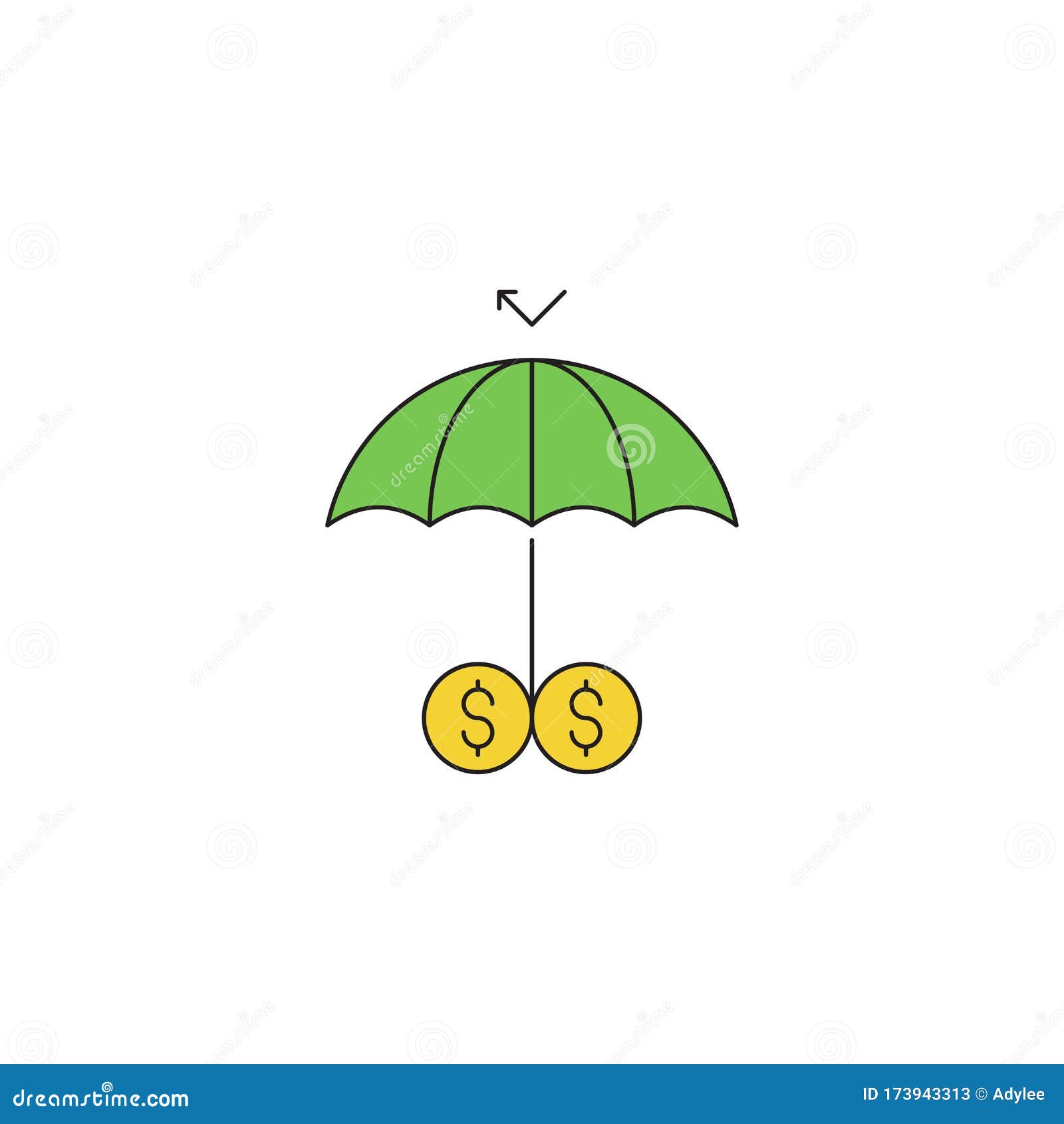 Money Protection Vector Icon Symbol Isolated on White Background Stock ...