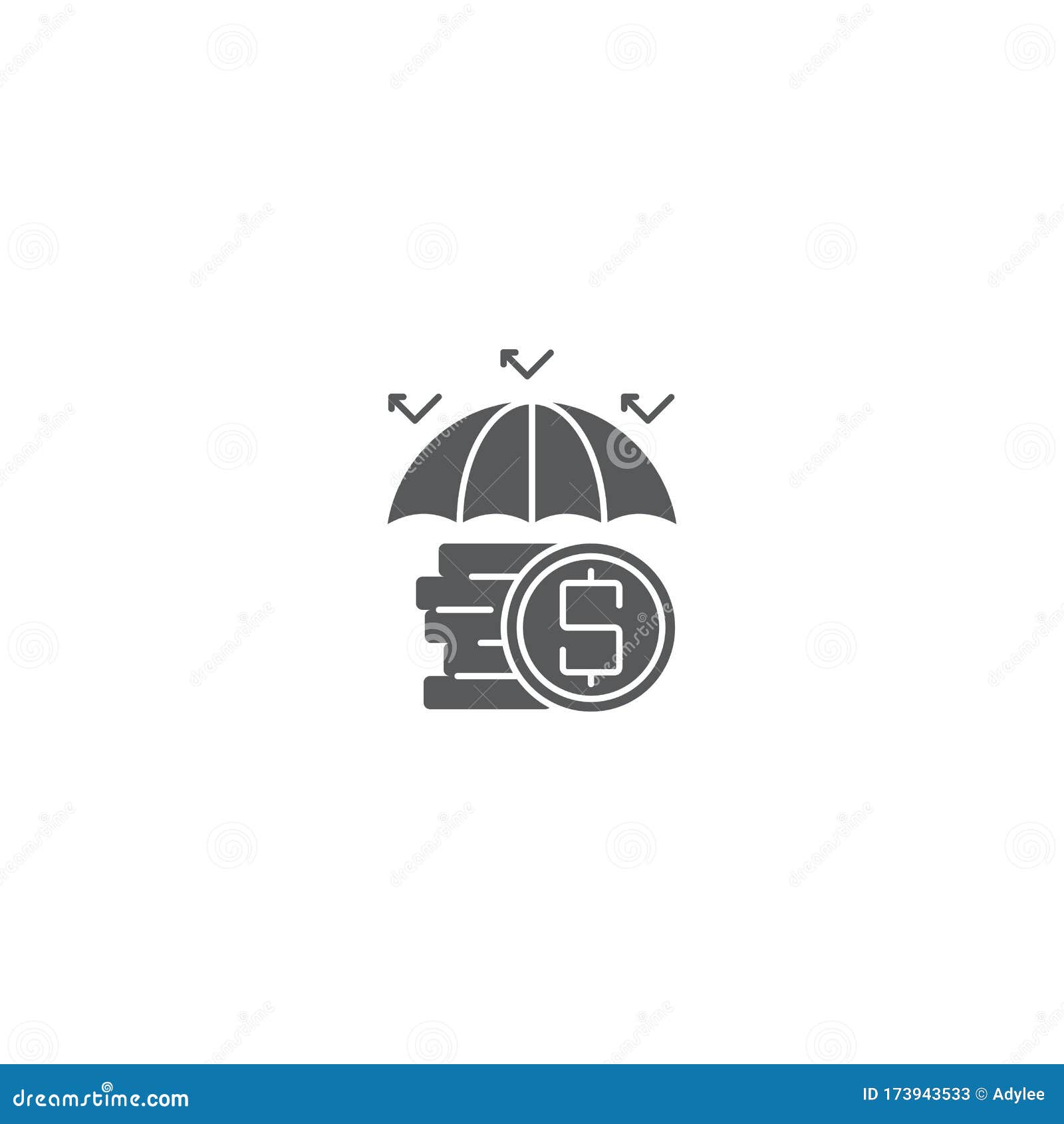 Money Protection Vector Icon Symbol Isolated on White Background Stock ...