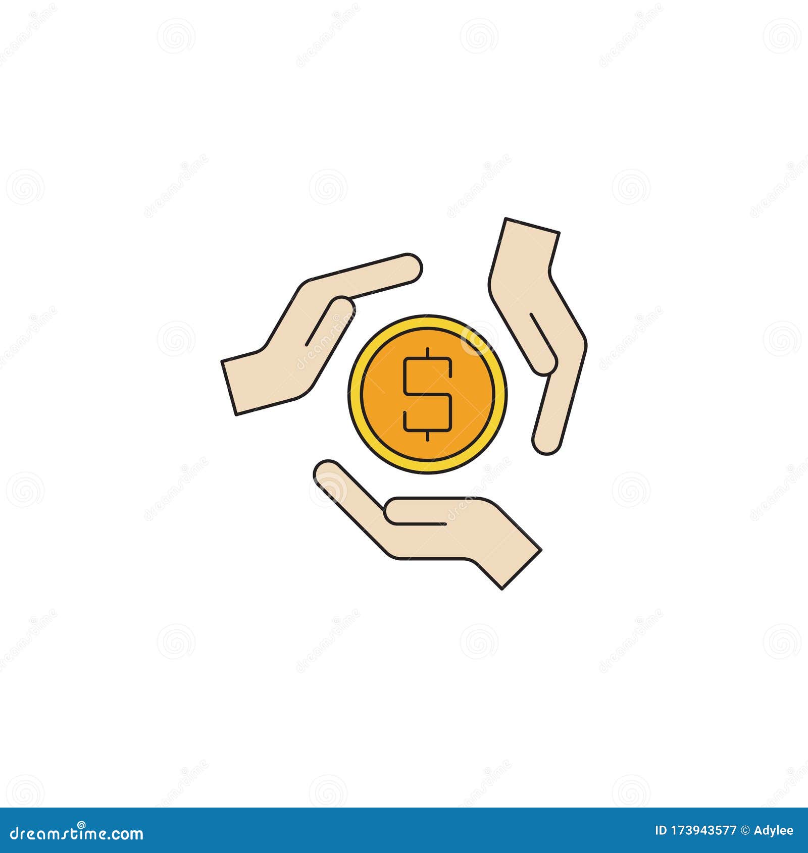 Money Protection Vector Icon Symbol Isolated on White Background Stock ...