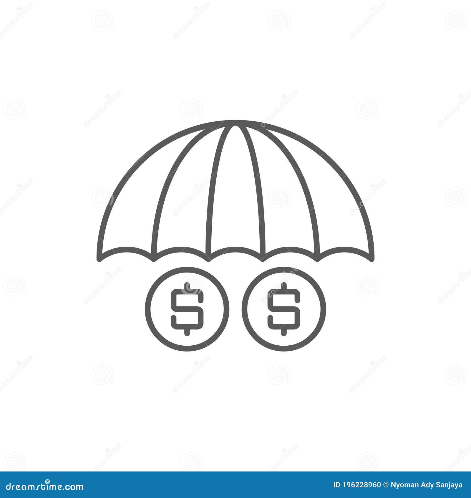 Money Protection Vector Icon Symbol Isolated on White Background Stock ...