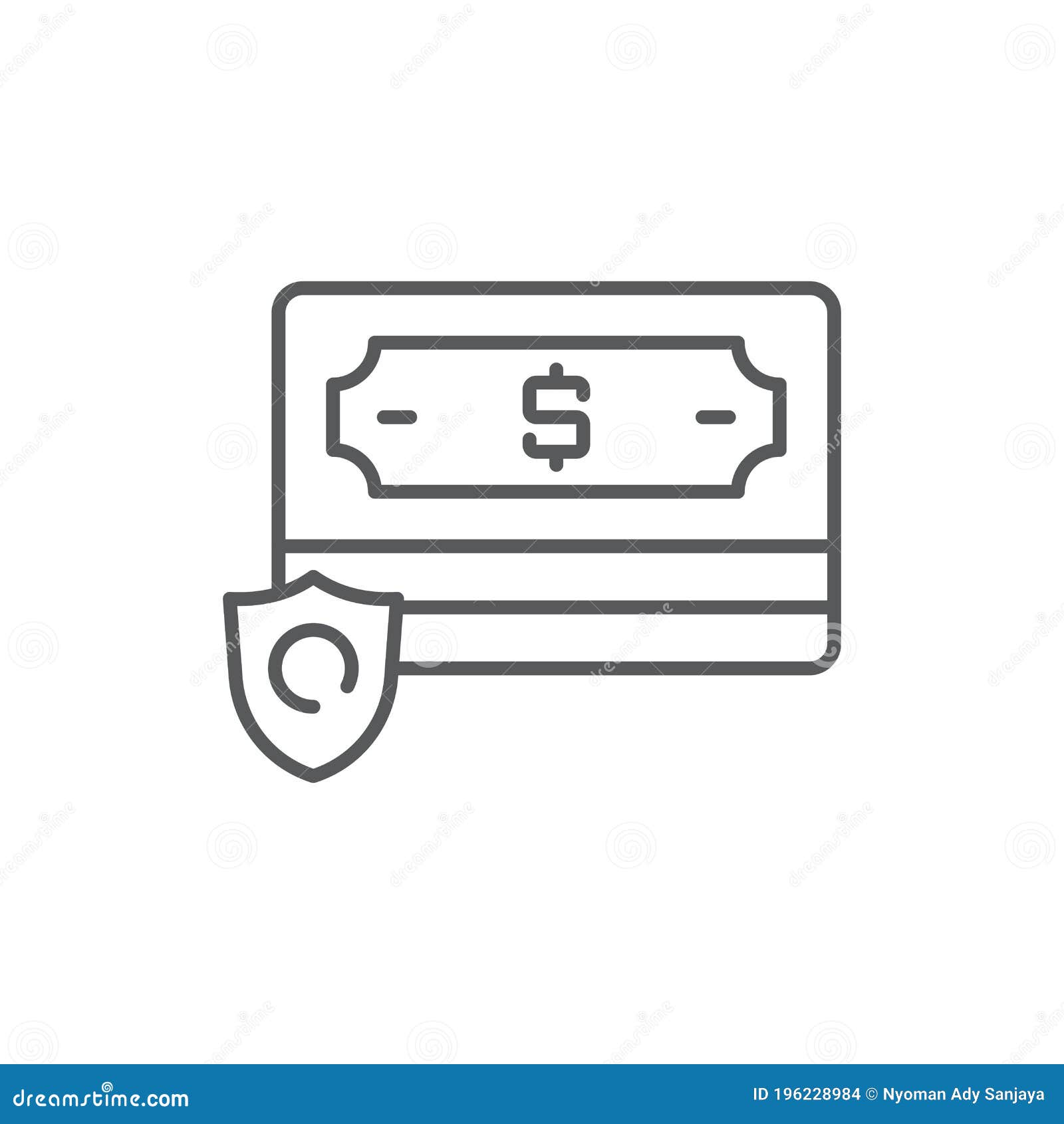 Money Protection Vector Icon Symbol Isolated on White Background Stock ...