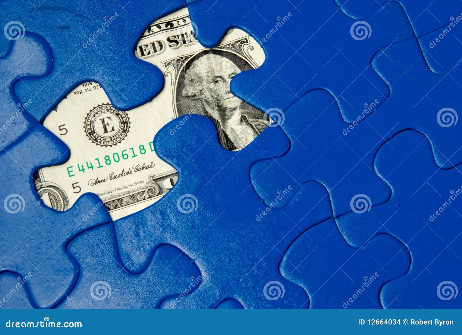 Money Puzzle stock photo. Image of jigsaw, dollars, depression - 12664034
