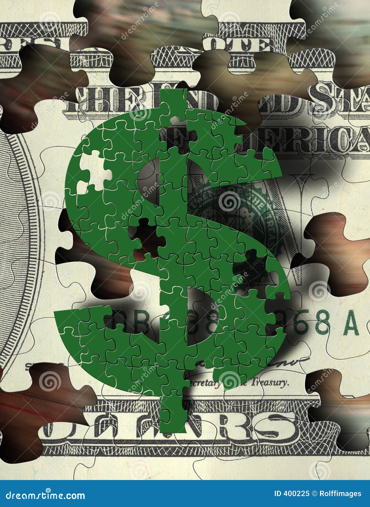 Money Puzzle stock illustration. Illustration of sign, finance - 400225