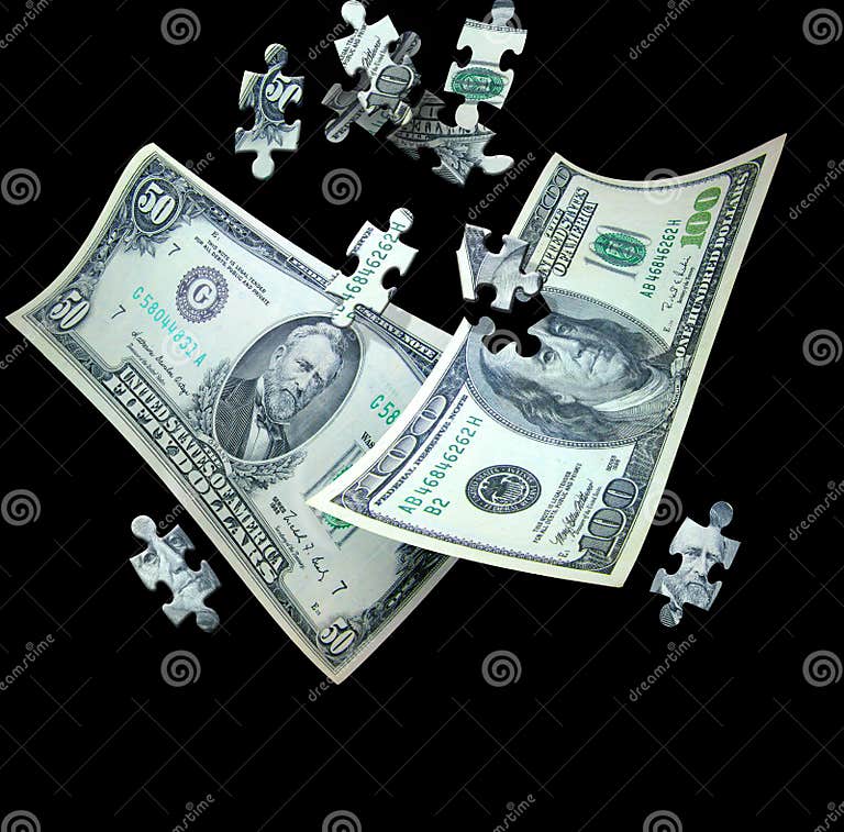 Money puzzle stock photo. Image of shadow, pieces, finance - 5231822