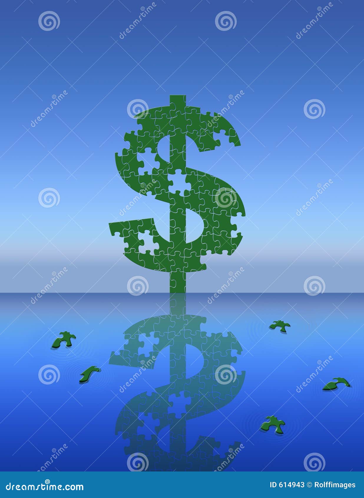 Money Puzzle stock illustration. Illustration of profit - 614943