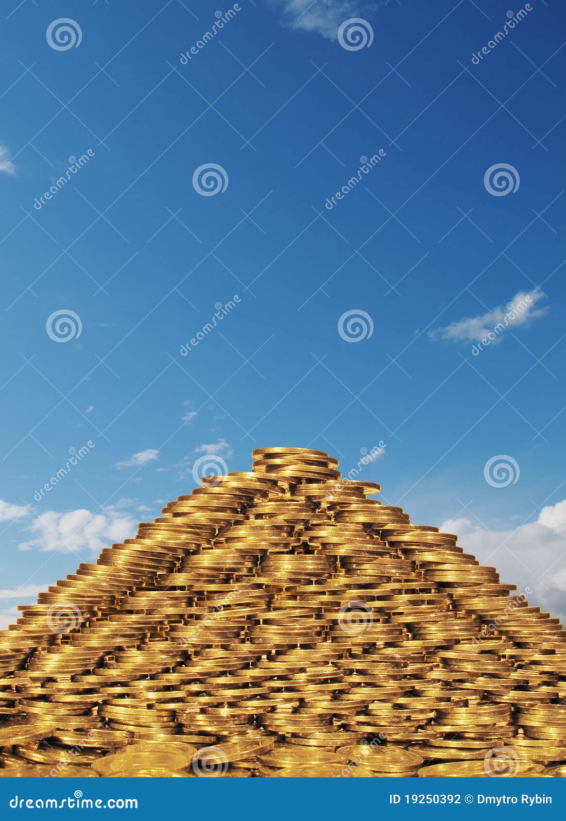 Money pyramid stock photo. Image of stability, blue, rich - 19250392