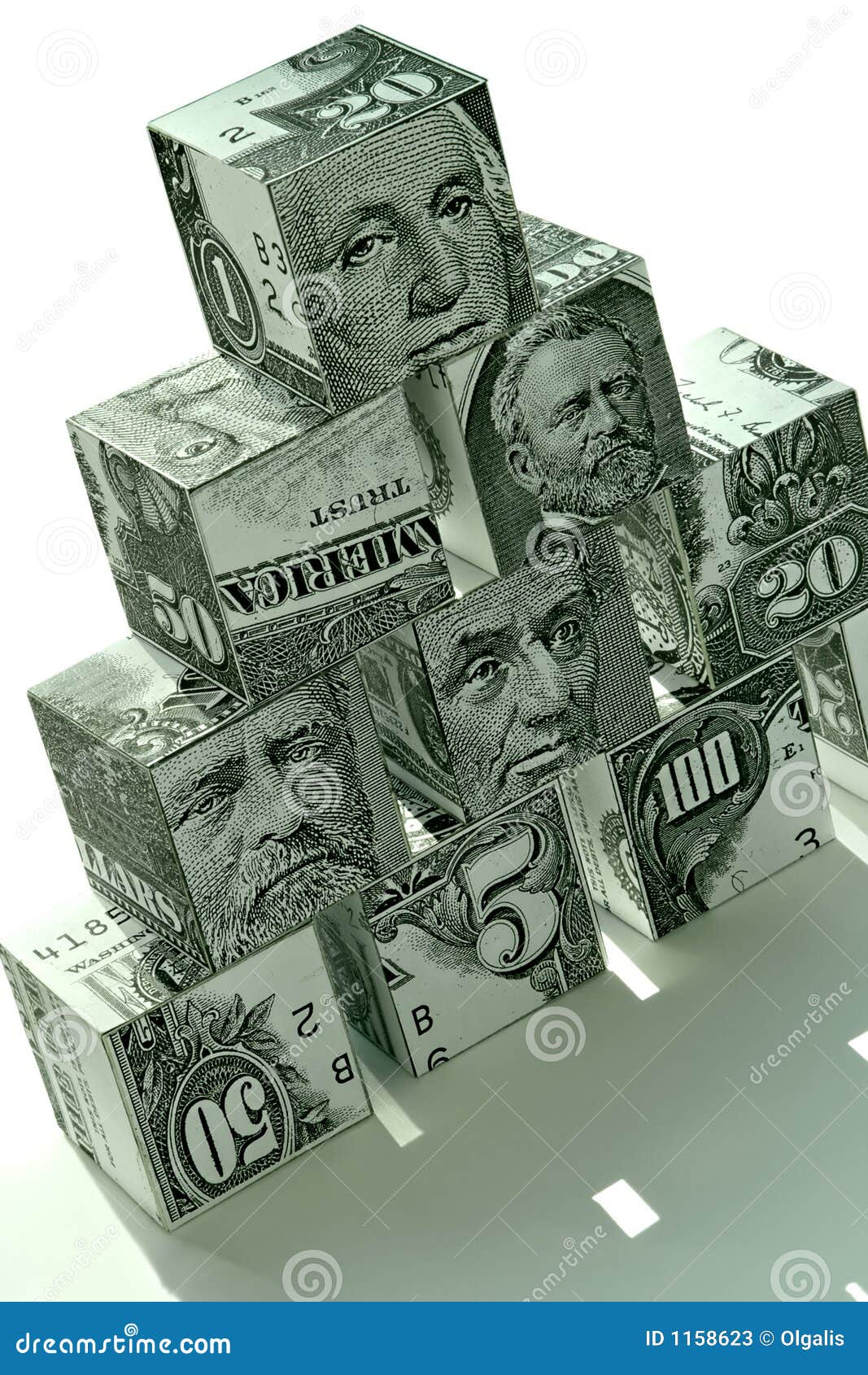 Money Pyramid-financial Concept Stock Image - Image of currency ...