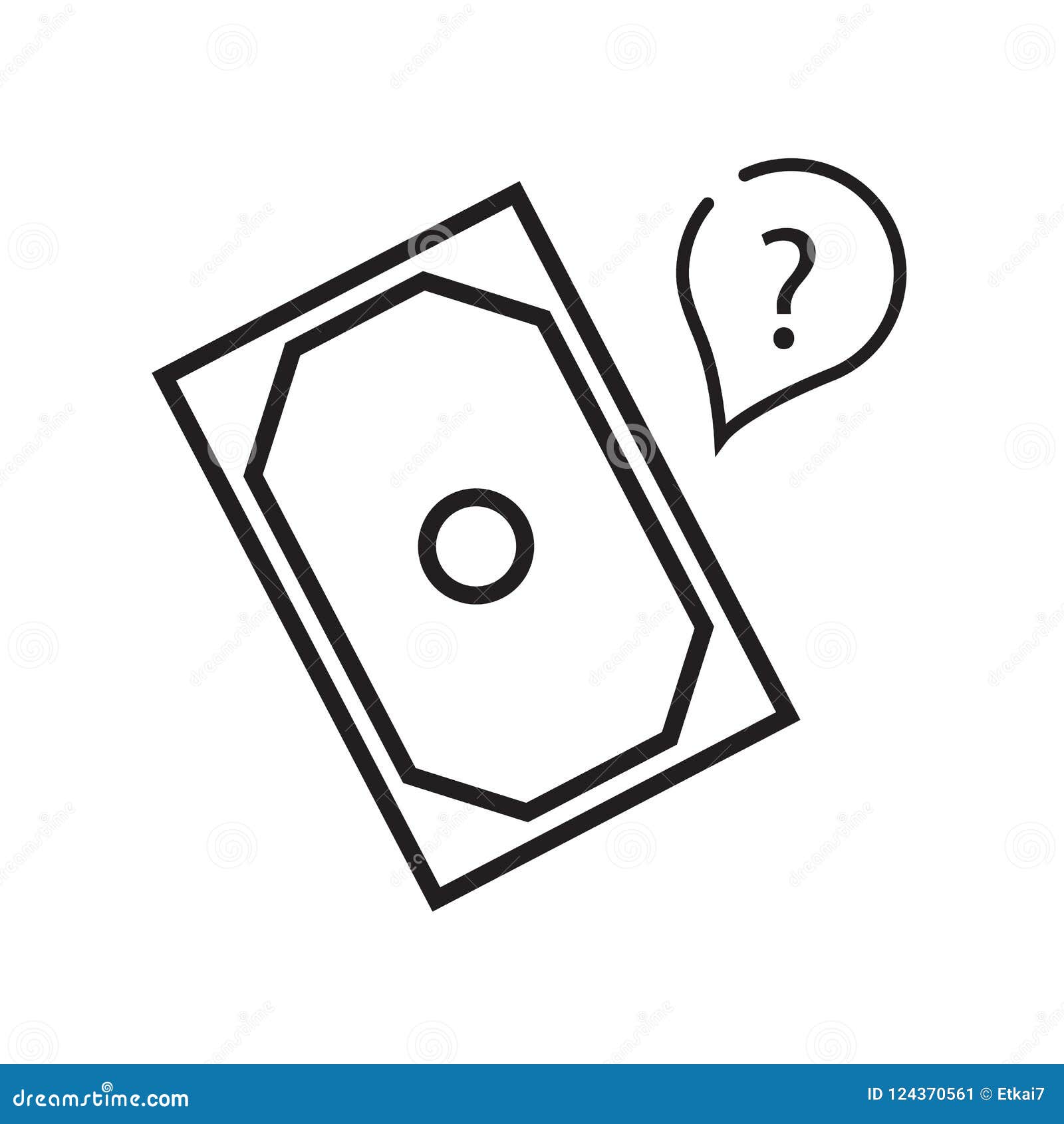 Money and Question Icon Vector Design Illustration Stock Vector ...