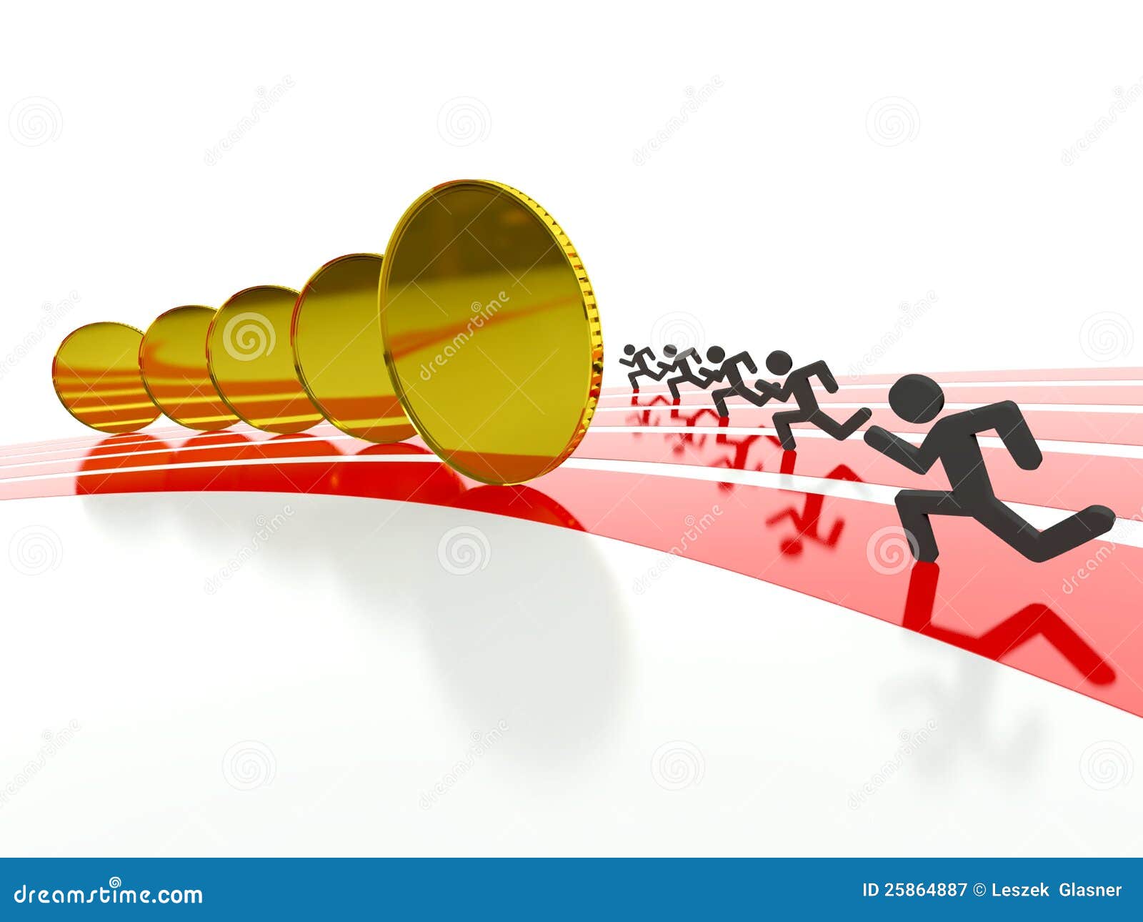 Money racing on track stock illustration. Illustration of individuality ...