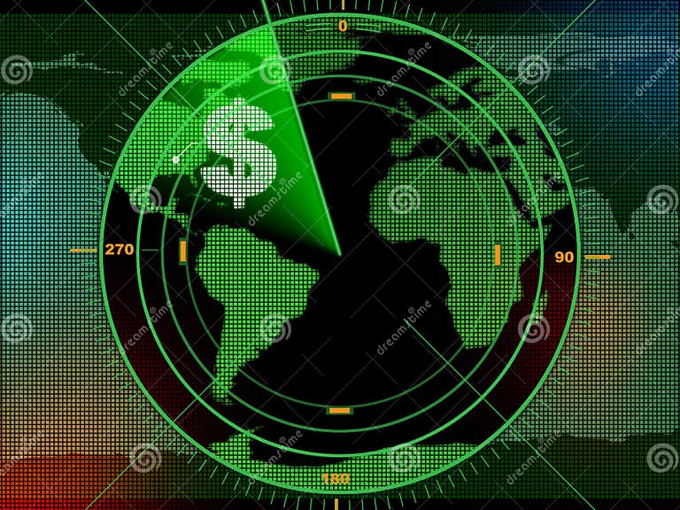 Money radar stock illustration. Illustration of news, business - 4421927