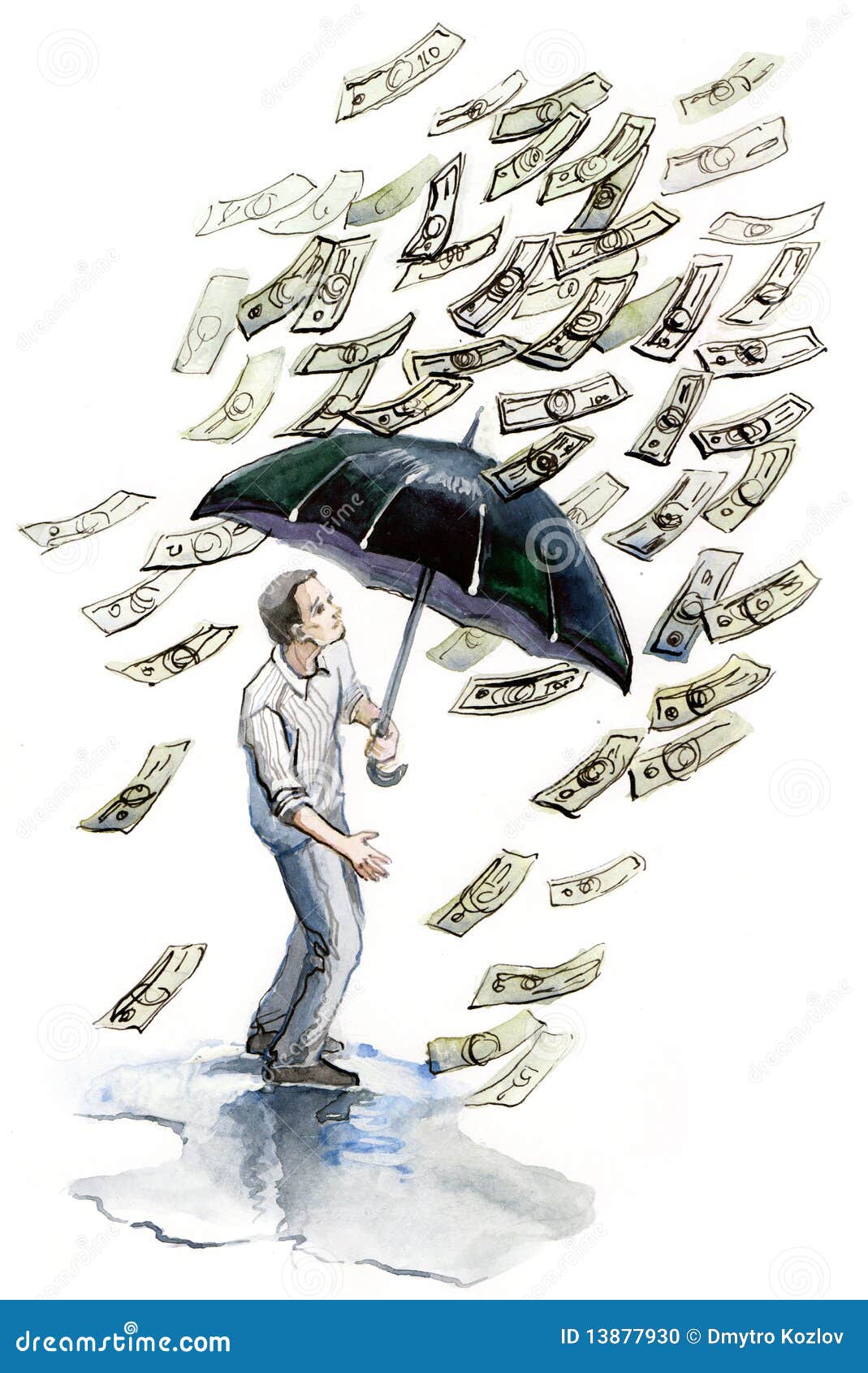 Money rain stock illustration. Illustration of jackpot - 13877930