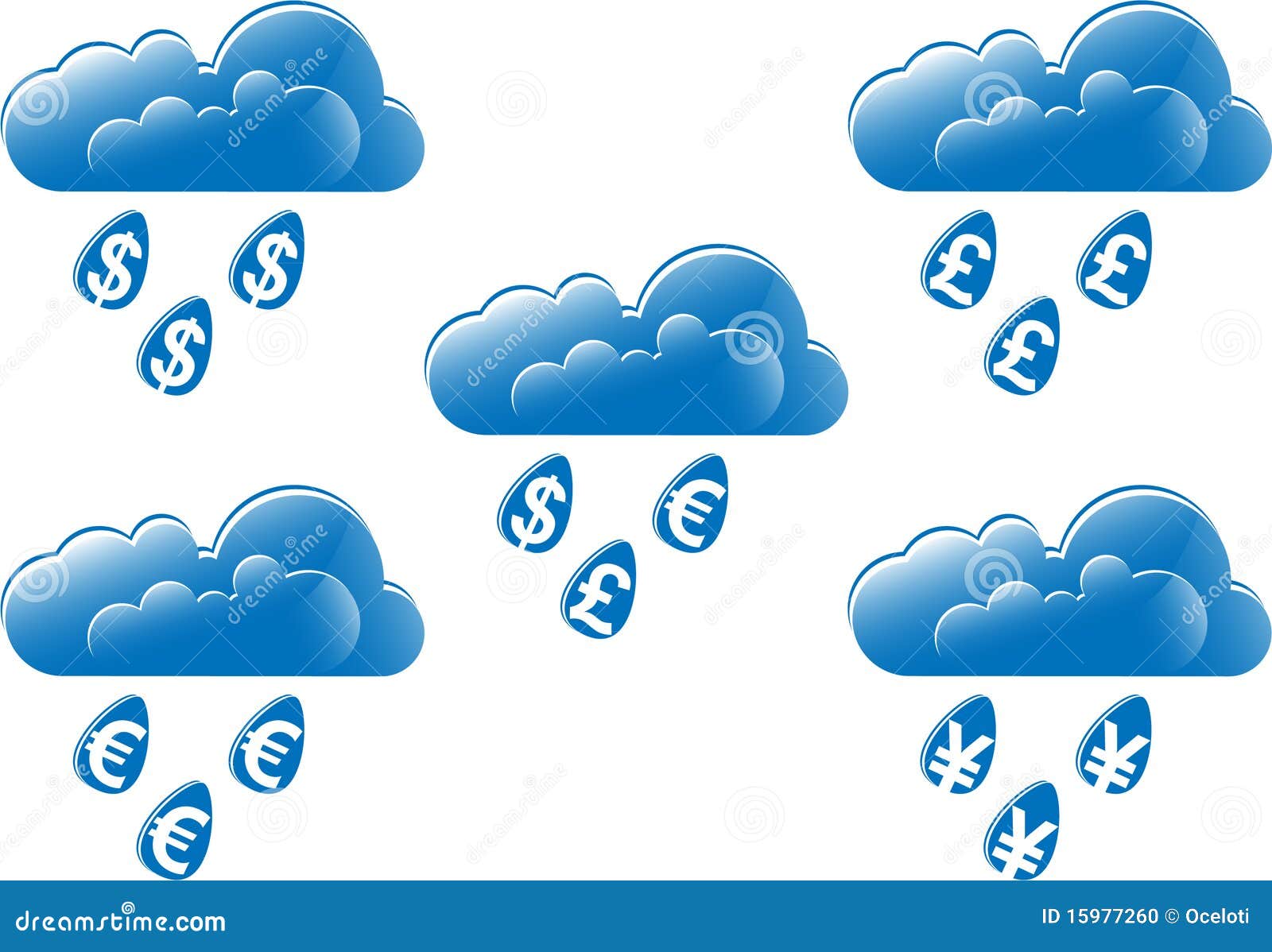 Money rain stock vector. Illustration of occupation, investment - 15977260