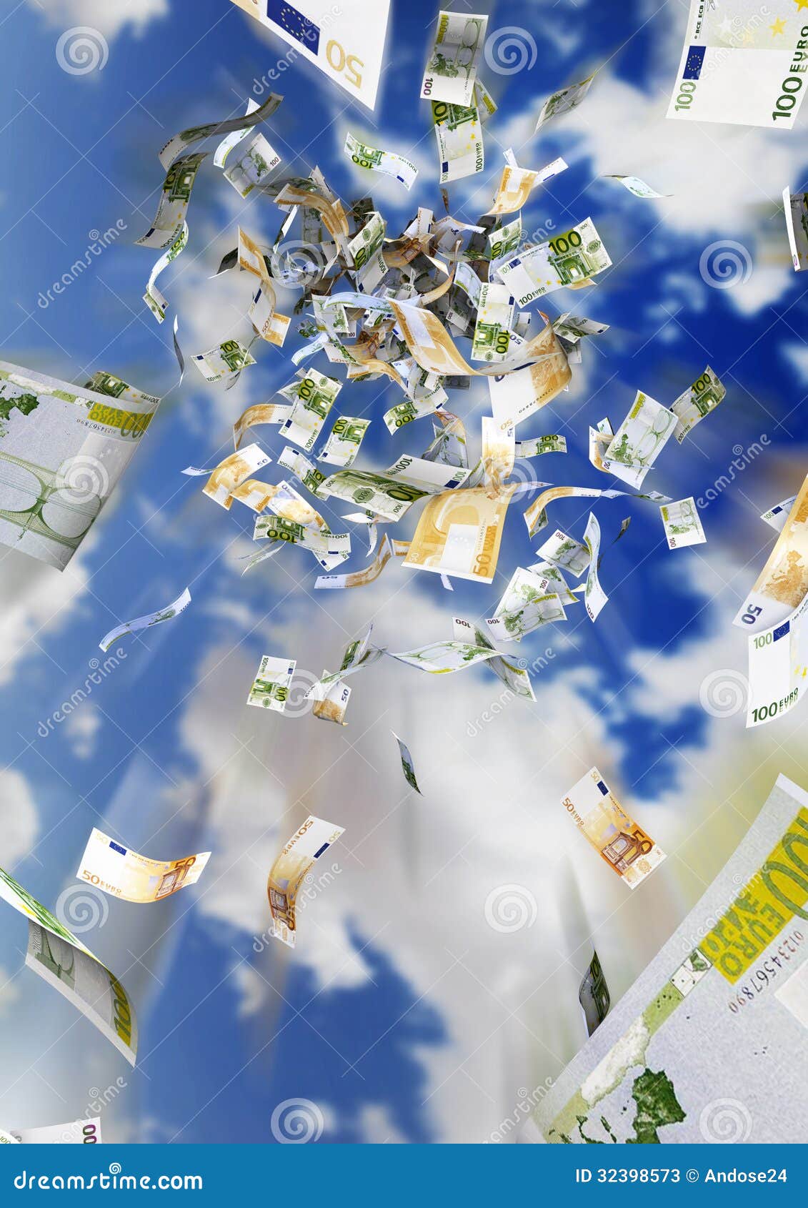 Money rain stock illustration. Illustration of share - 32398573