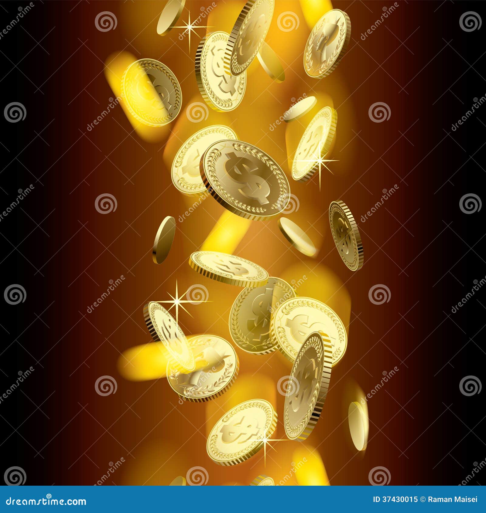 Shining Money Bag Icon. Dollar Sign. Flat Design Cartoon Vector ...