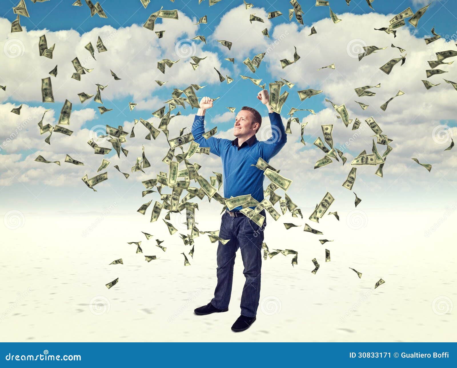 Money rain stock image. Image of desert, white, business - 30833171