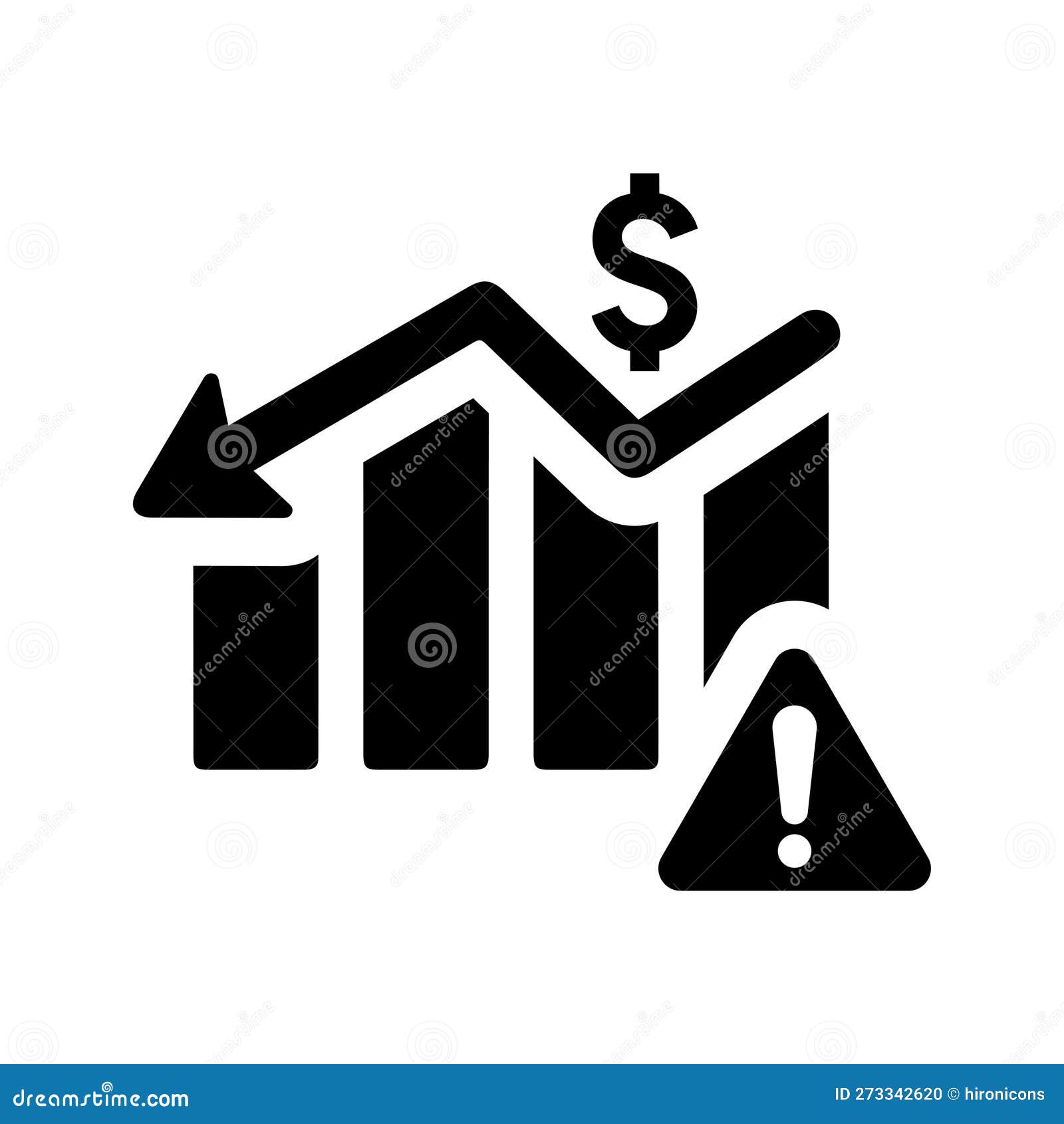 Money rate decrease icon stock illustration. Illustration of commercial - 273342620