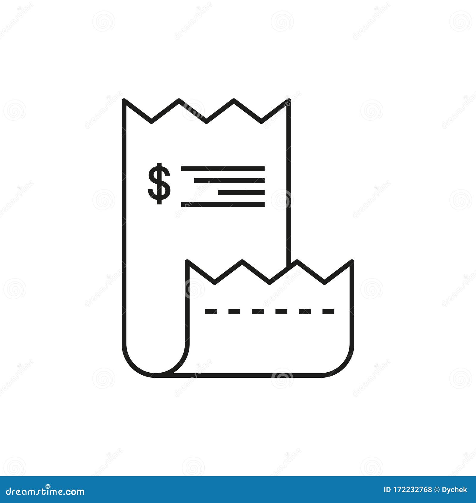 Money Receipt Icon. Simple Vector Illustration Stock Vector ...