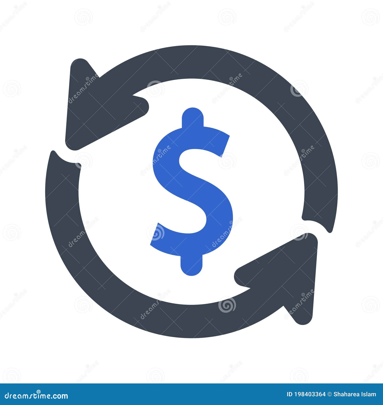 Money refund icon stock vector. Illustration of money - 198403364