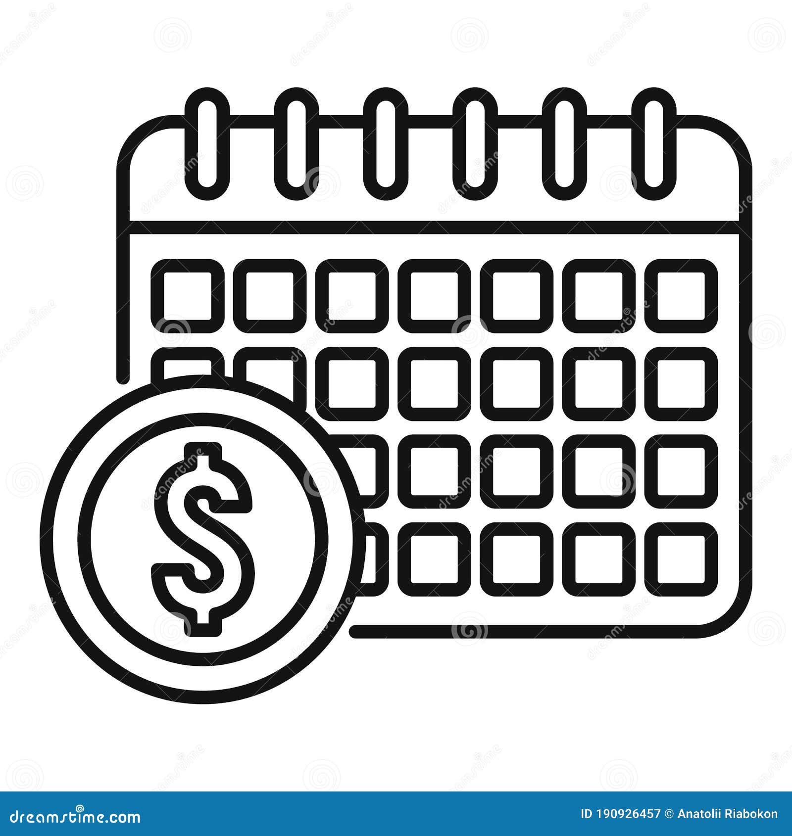 Money Remarketing Calendar Icon, Outline Style Stock Vector ... Money Remarketing Calendar Icon, Outline Style Stock Vector ...