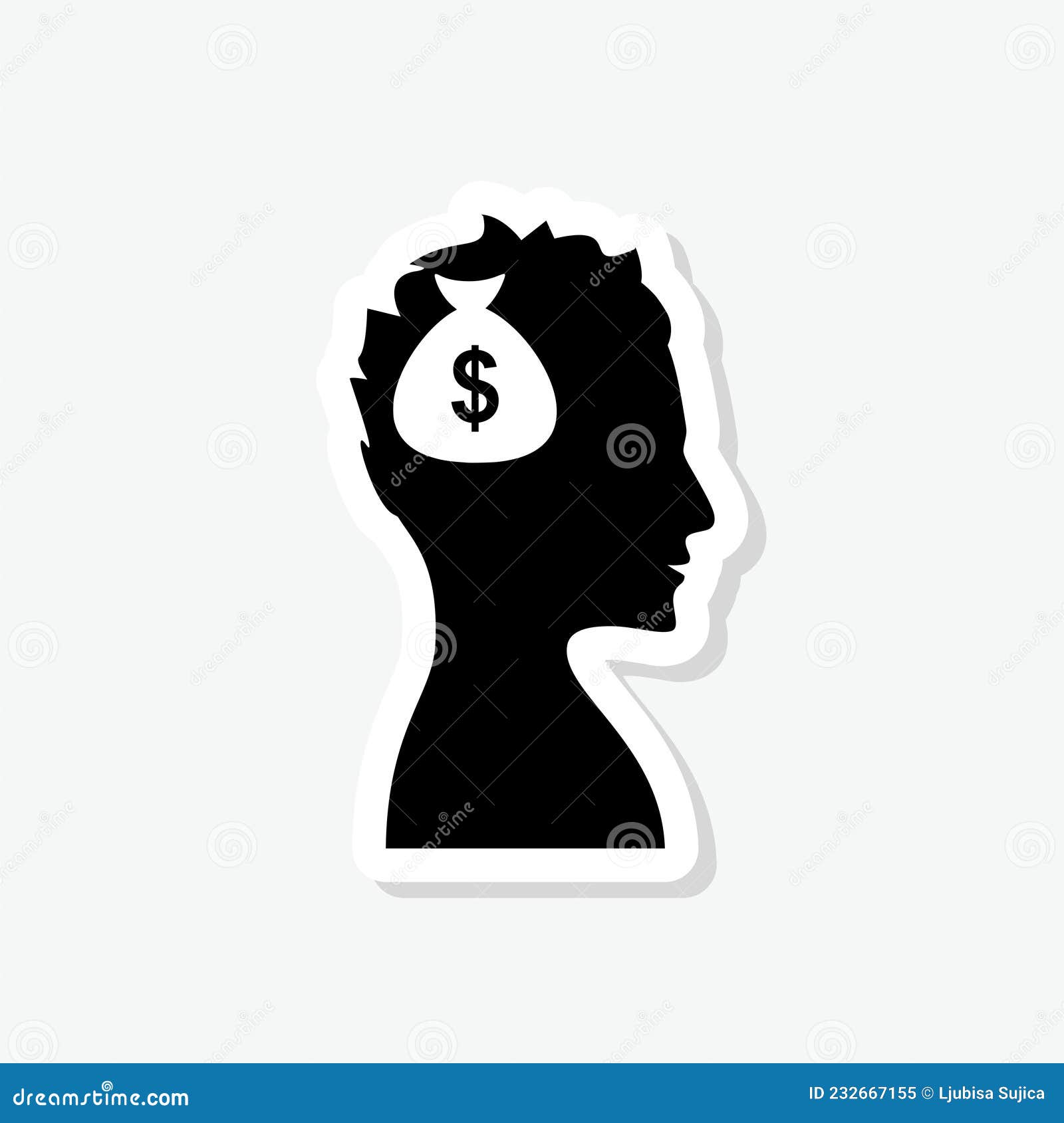 Money Reward Black Glyph Sticker Icon Stock Vector - Illustration of ...