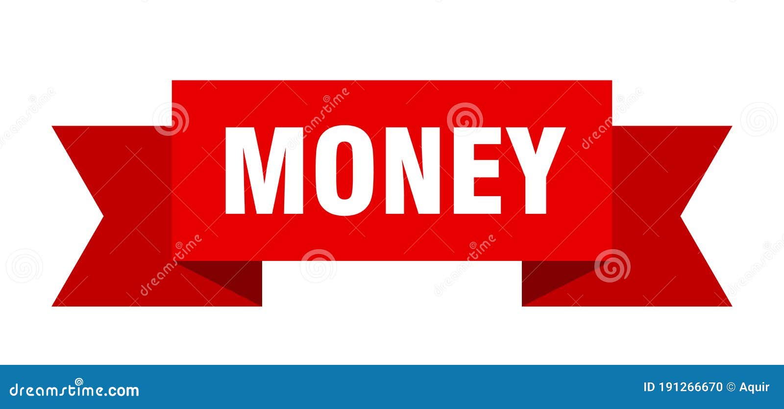Money ribbon. stock vector. Illustration of seal, banner - 191266670