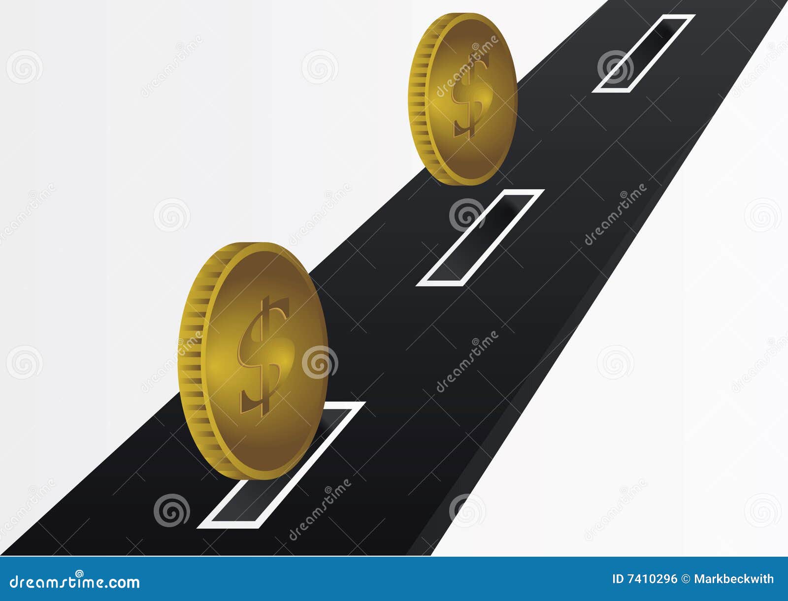 Money road stock vector. Illustration of money, gallons - 7410296