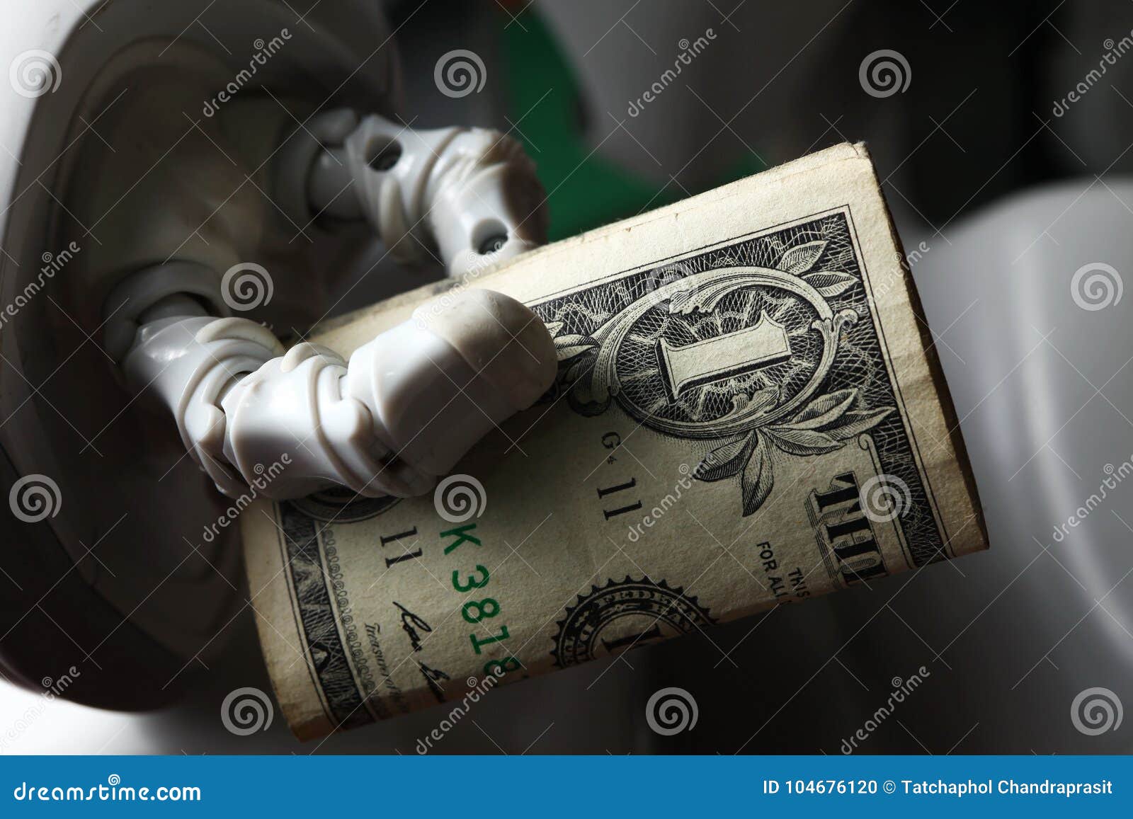 Money and robot. stock photo. Image of artificial, future - 104676120