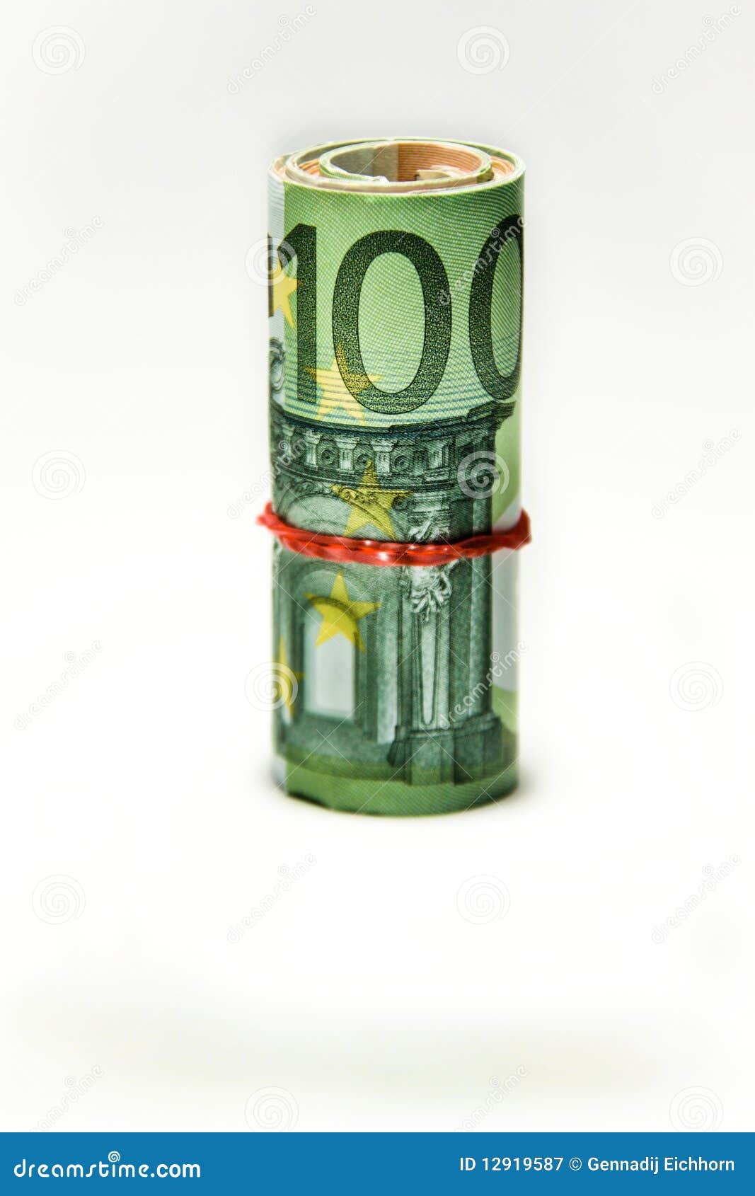 Money in a roll stock image. Image of currency, luck - 12919587