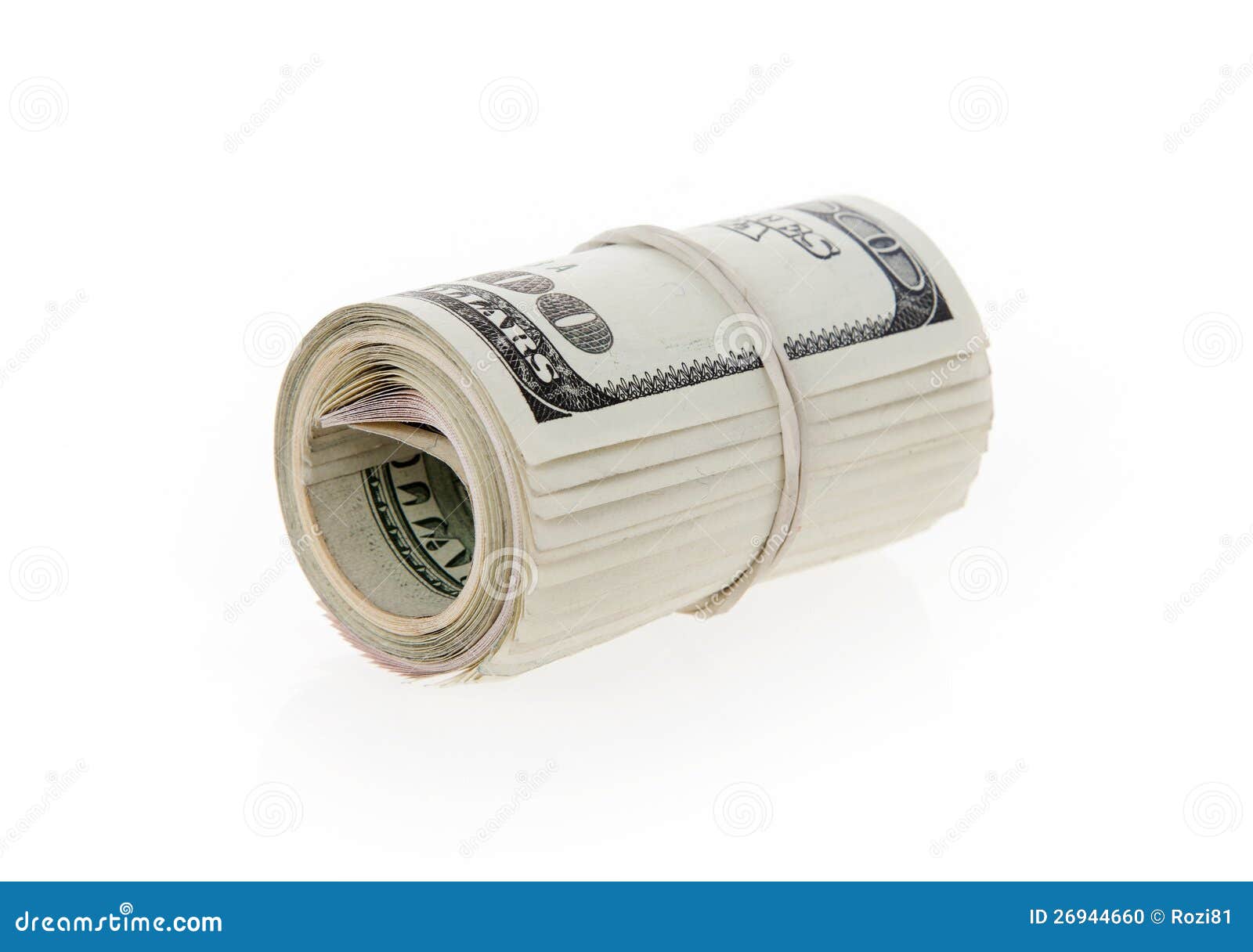 Money roll stock photo. Image of rolled, isolated, objects - 26944660