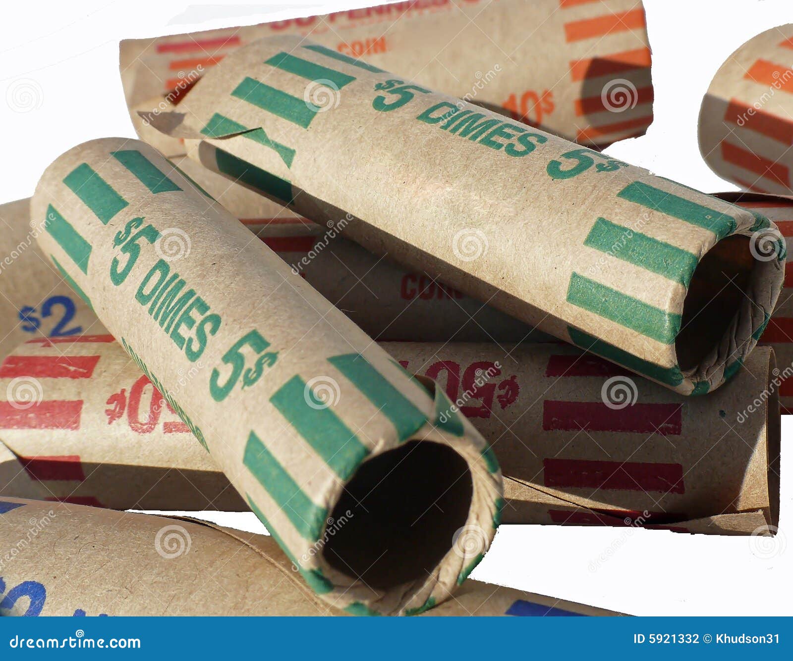 Money Rolls stock photo. Image of funds, value, dimes - 5921332
