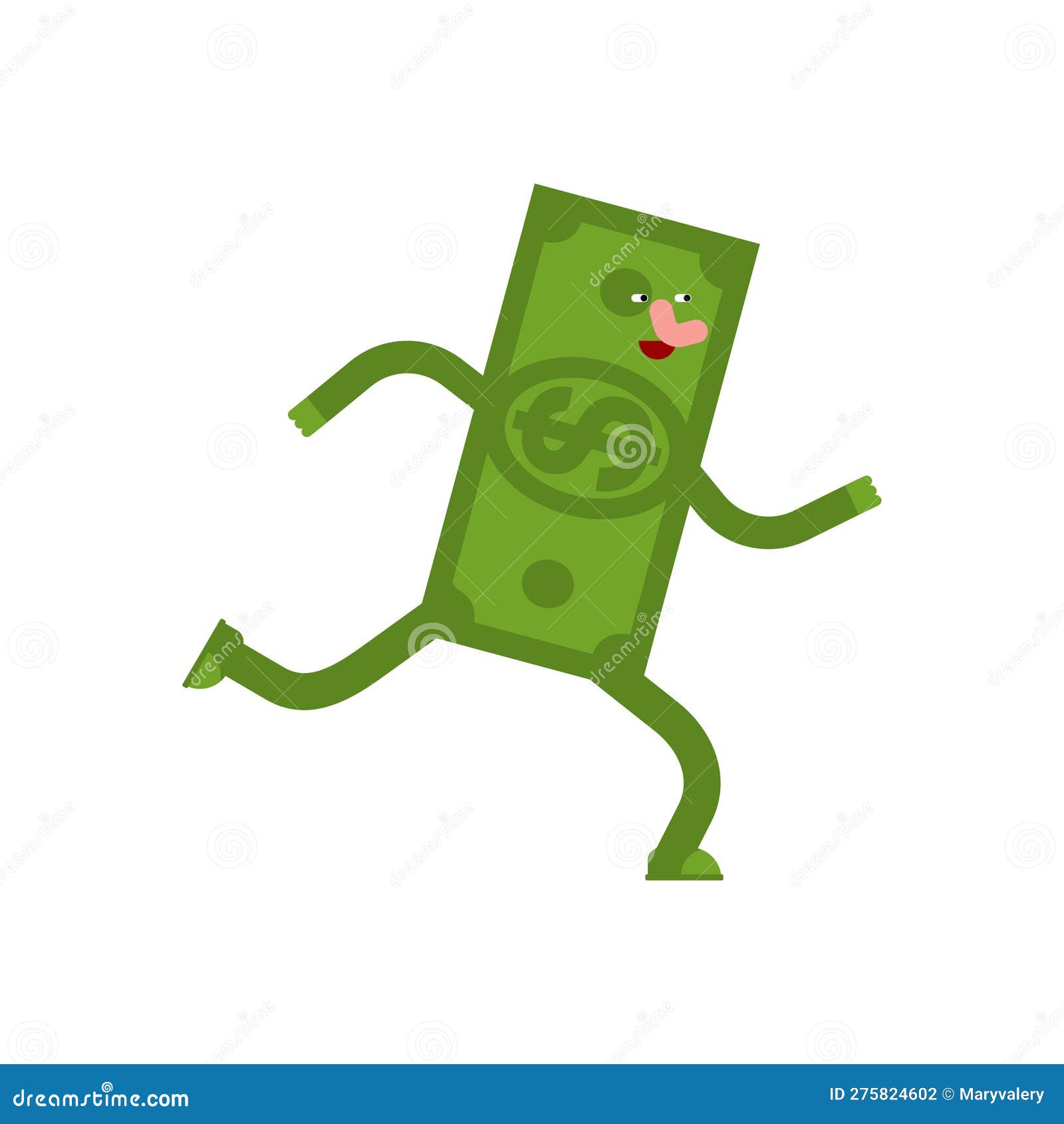 Money is Running. Money Movement Concept Stock Vector - Illustration of ...
